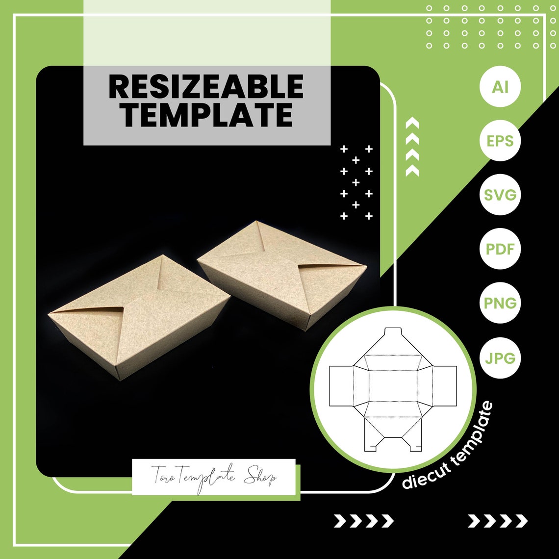 Trapezoid Box Template, Cookies Box Template, Gift Box Template, Candy ...