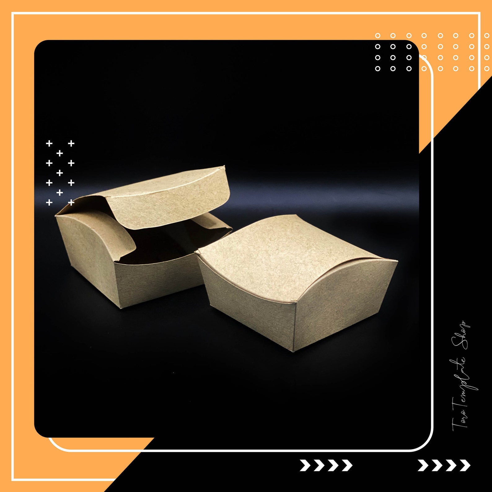 Curved Box Template, Cookies Box Template, Gift Box Template, Candy Box ...