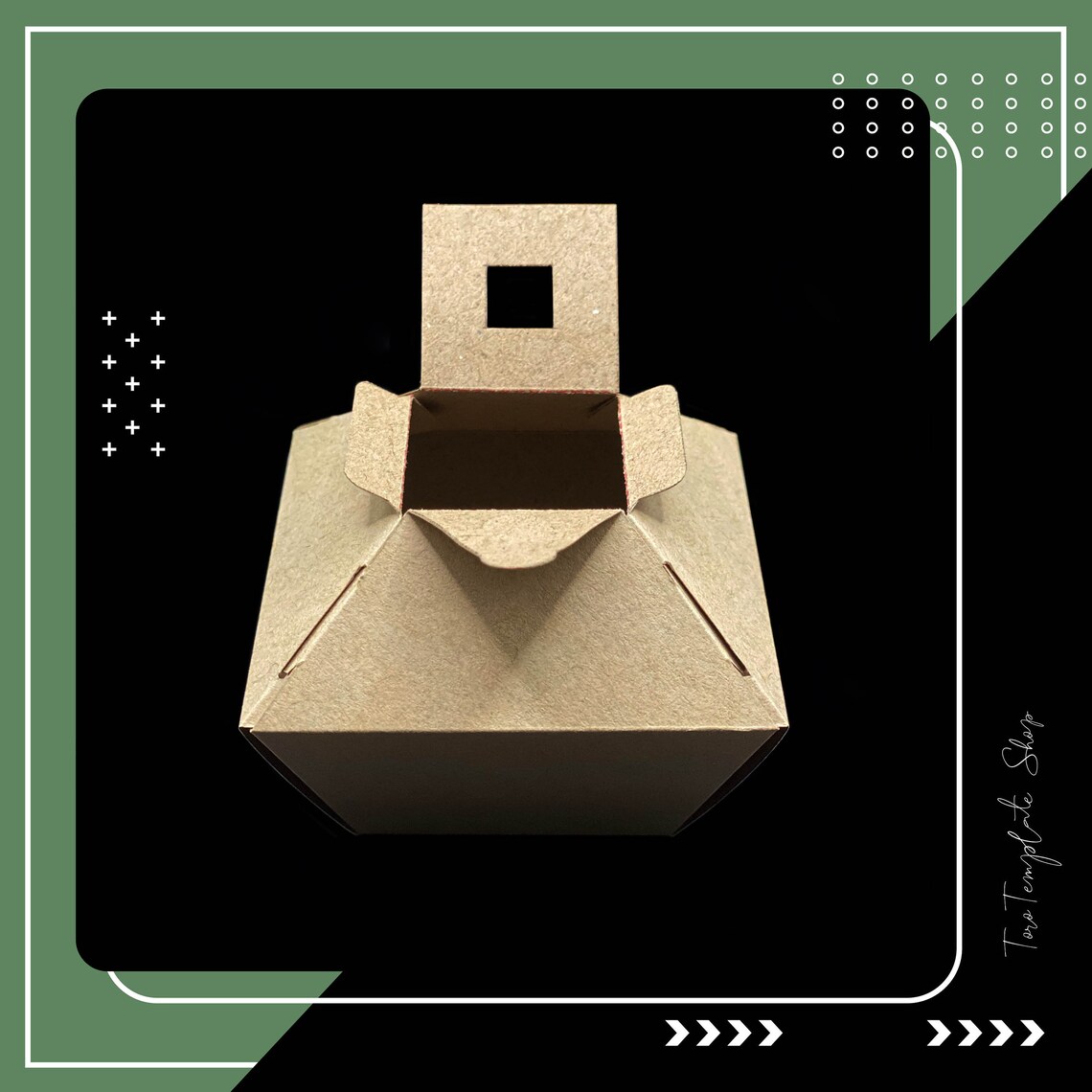 Pyramid Gift Box Template: Resizeable Candy/cookie Box (digital ...