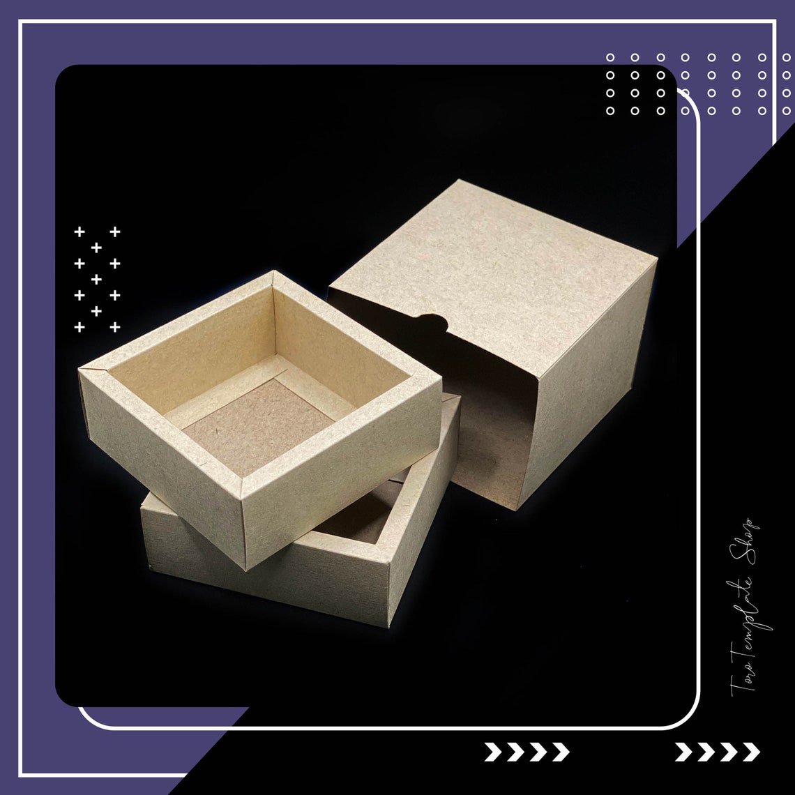 2 Drawer Box Template, Gift Box Template, Candy Box Template ...