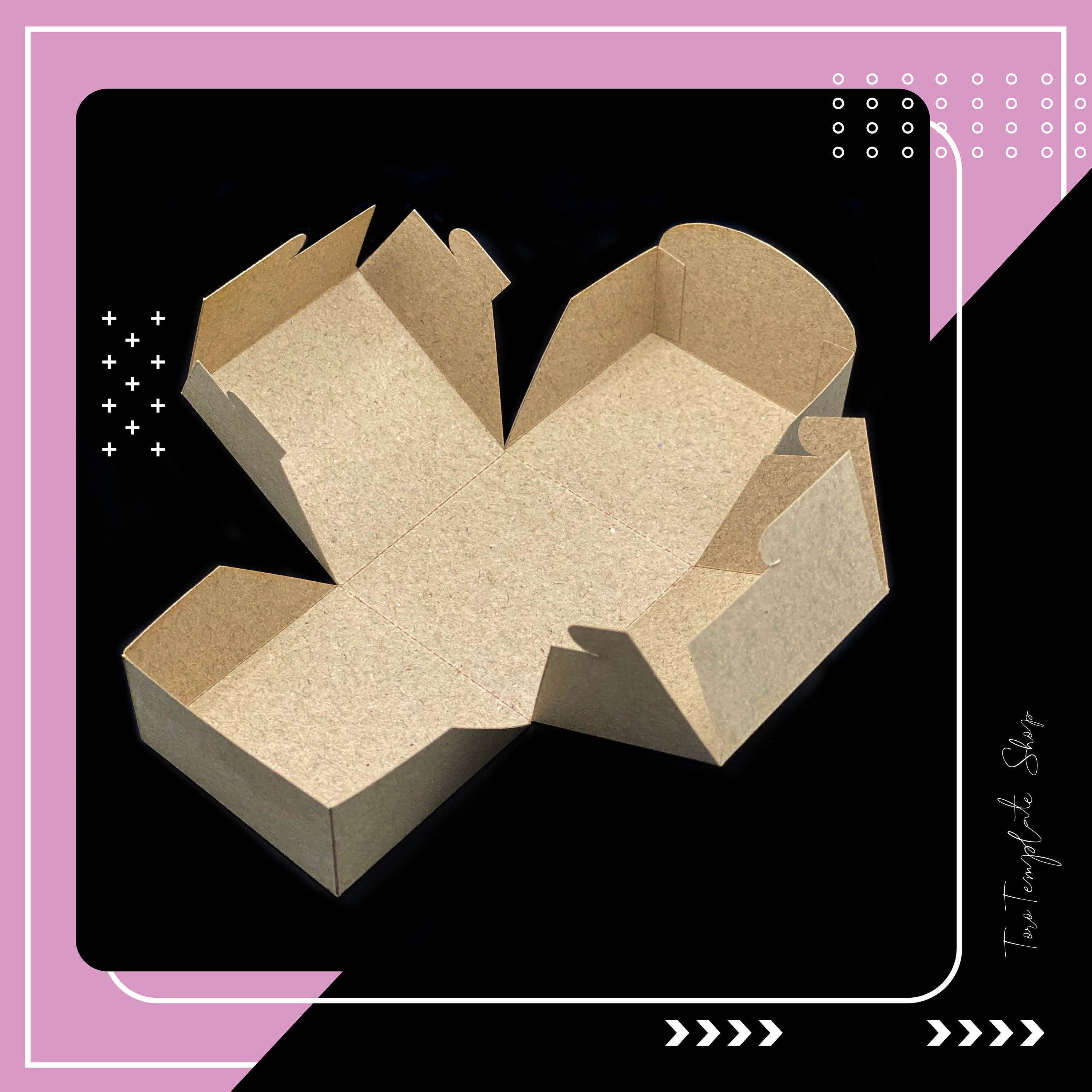 Square Box Template, Gift Box Template, Candy Box Template, Cookies Box ...