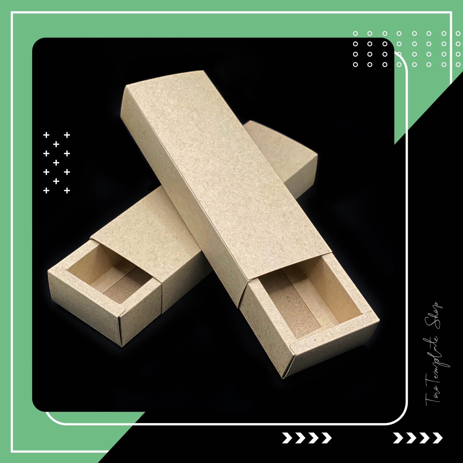 Rectangle Drawer Box Template, Cookies Box Template, Gift Box Template ...