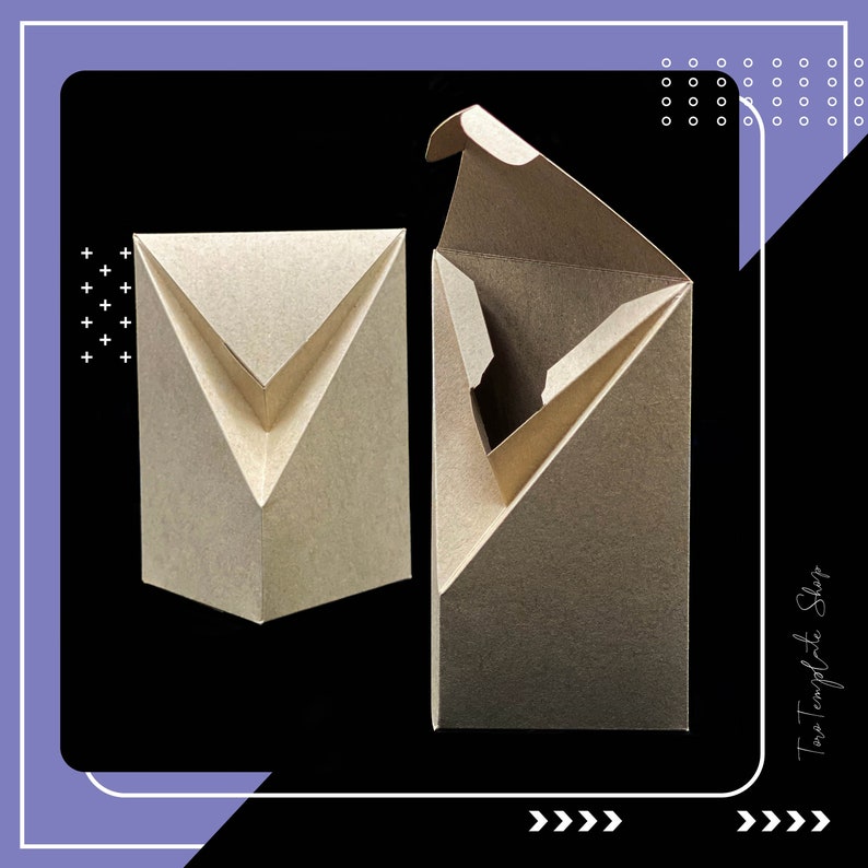 Triangle Gift Box Template: Printable Candy/cookie Box (digital ...