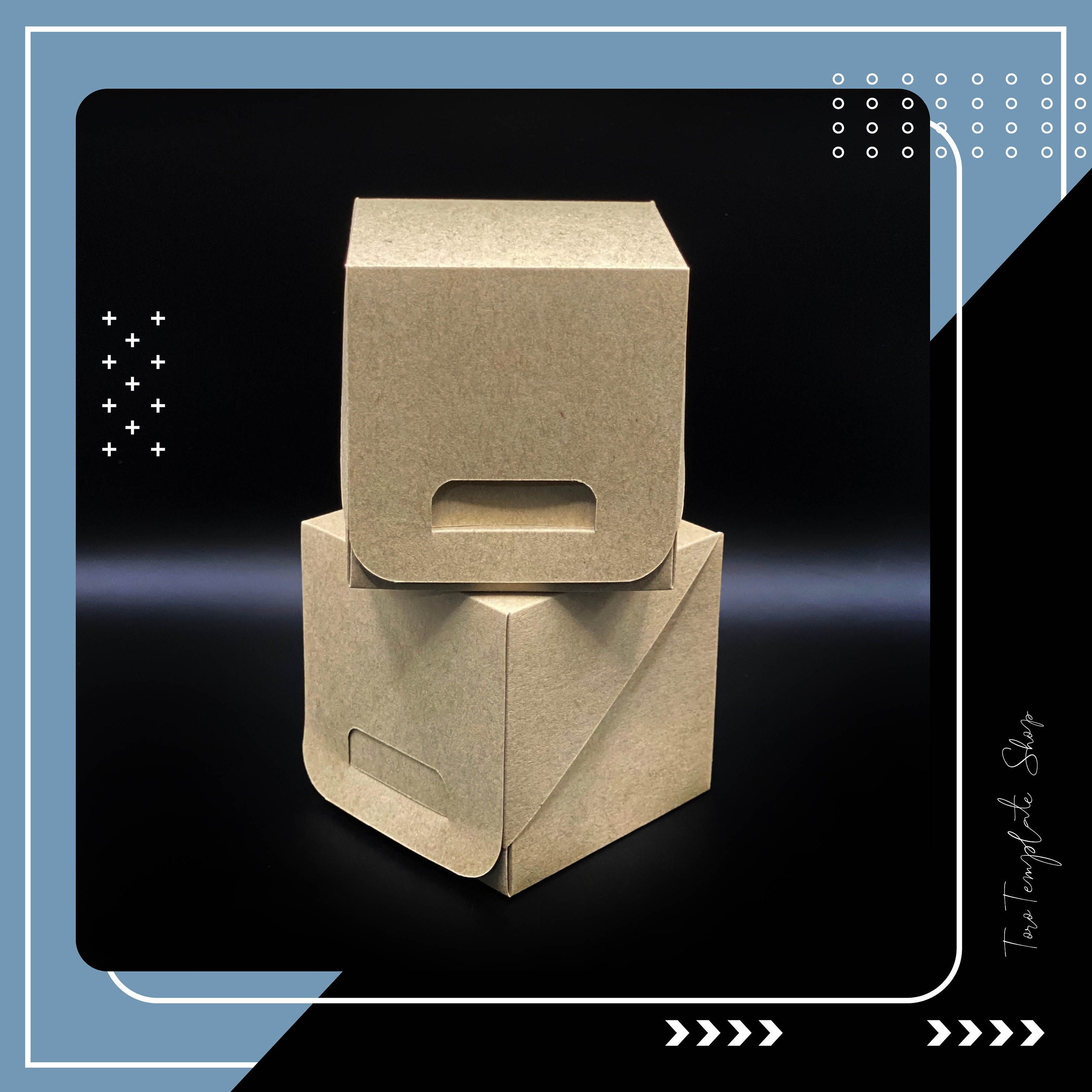 Square Box Template Cookies Box Template Gift Box Template - Etsy