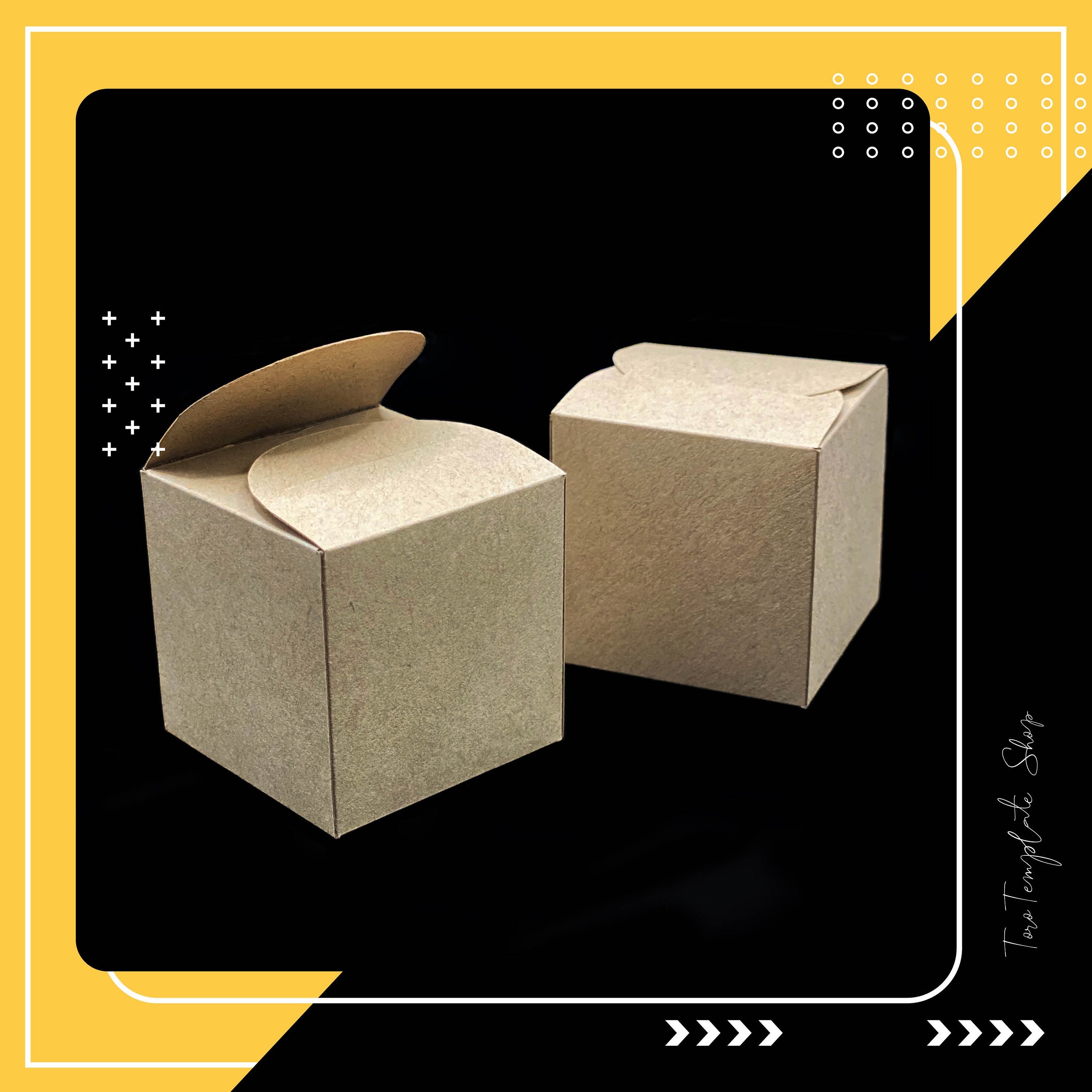 Square Box Template, Gift Box Template, Candy Box Template, Cookies Box ...