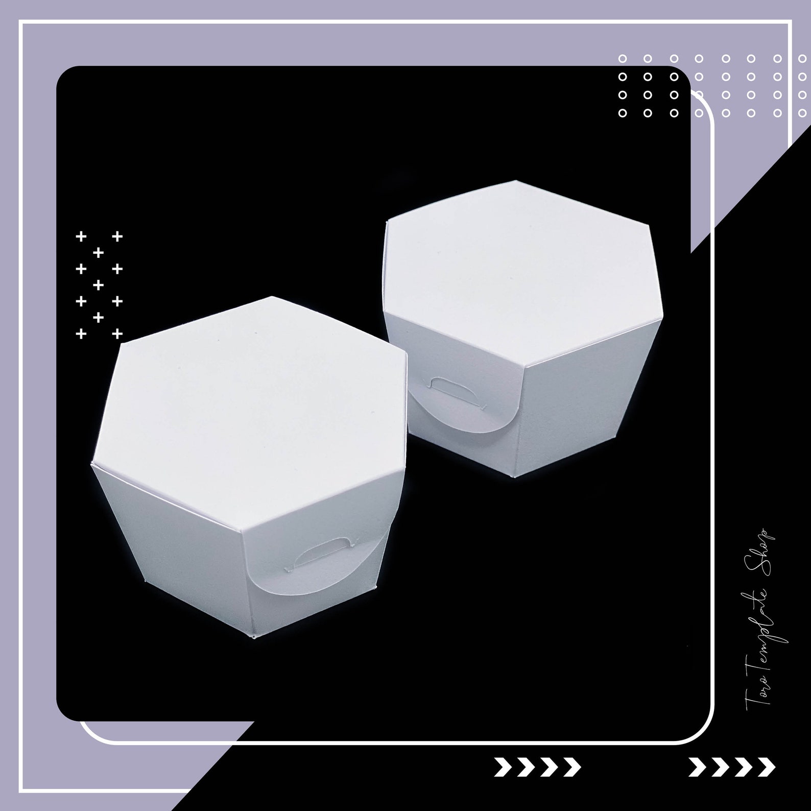 Hexagon Box Template, Hexagon Flip Box Template, Gift Box Template ...