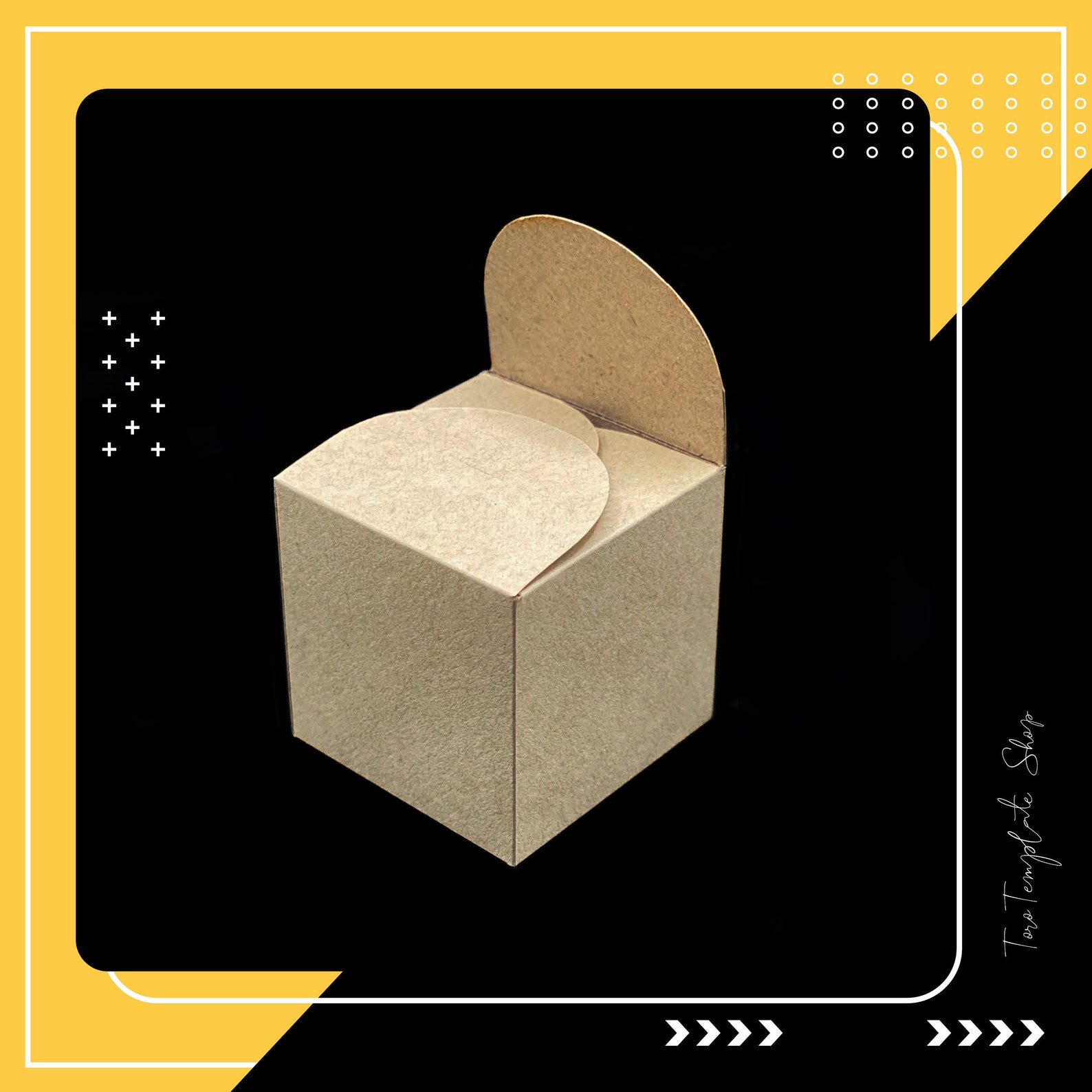 Square Box Template, Gift Box Template, Candy Box Template, Cookies Box ...