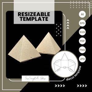 Pyramid Box Template, Triangle Box Template, Gift Box Template ...