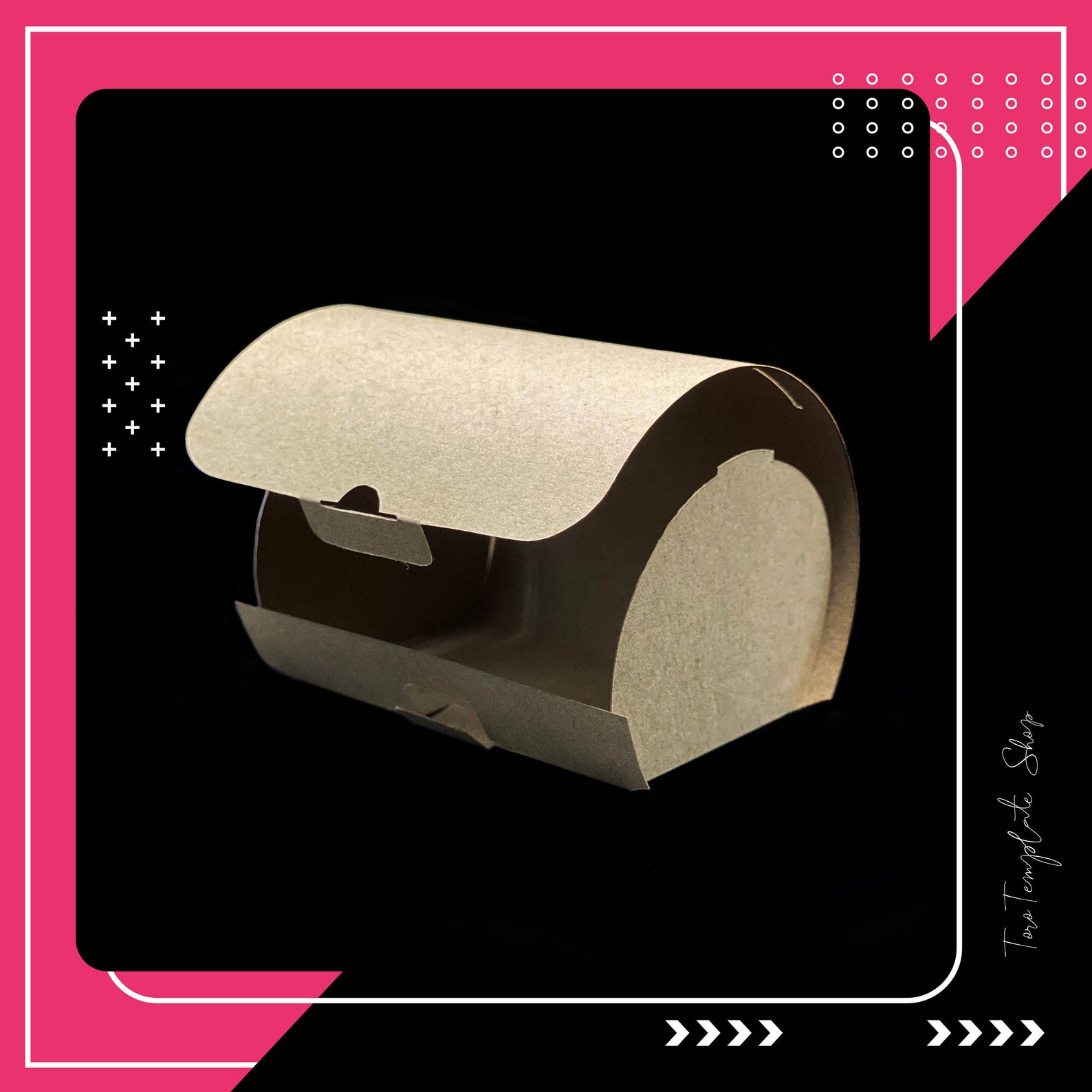 Curved Box Template, Cake Box Template, Gift Box Template, Candy Box ...