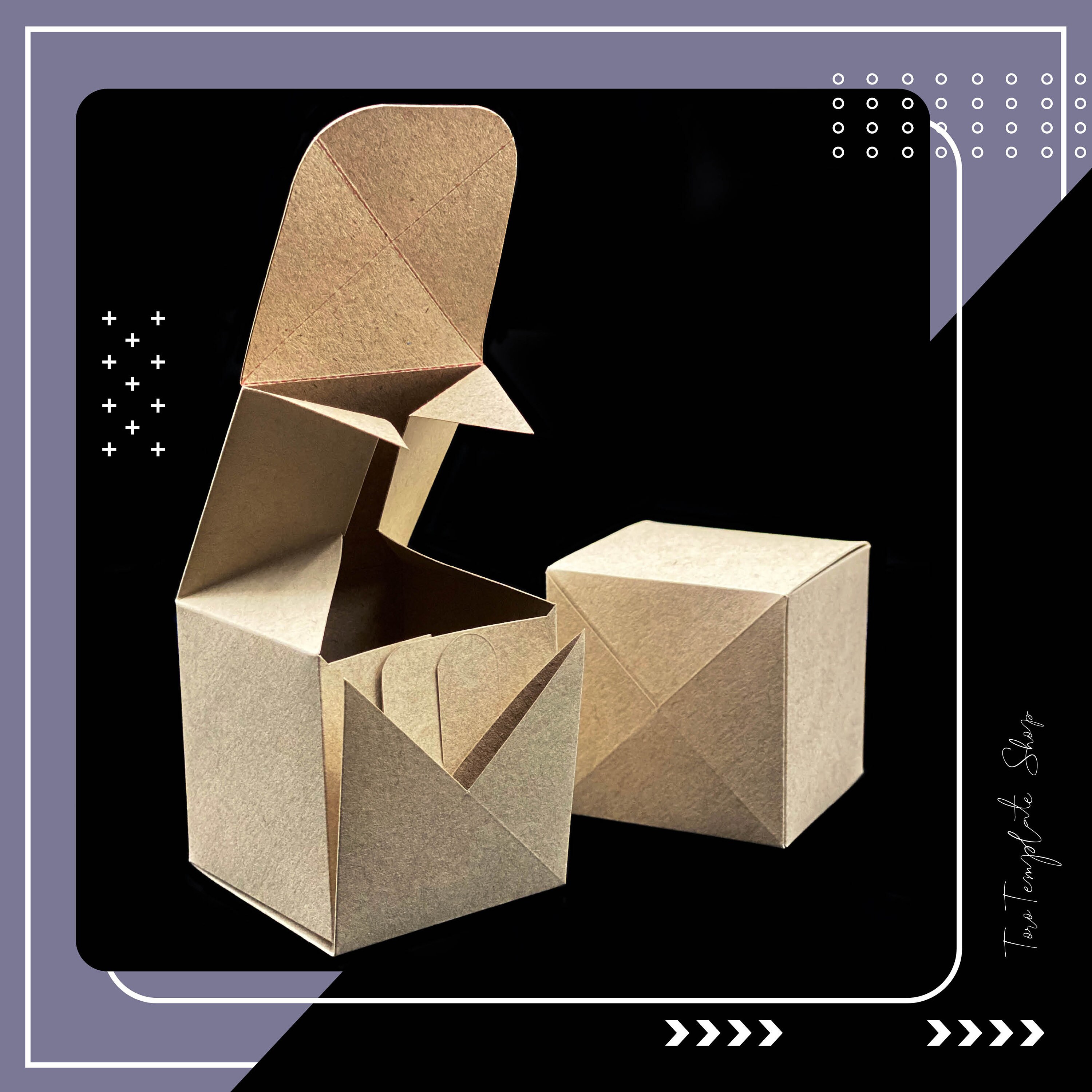 Square Box Template, Gift Box Template, Candy Box Template, Cookies Box ...