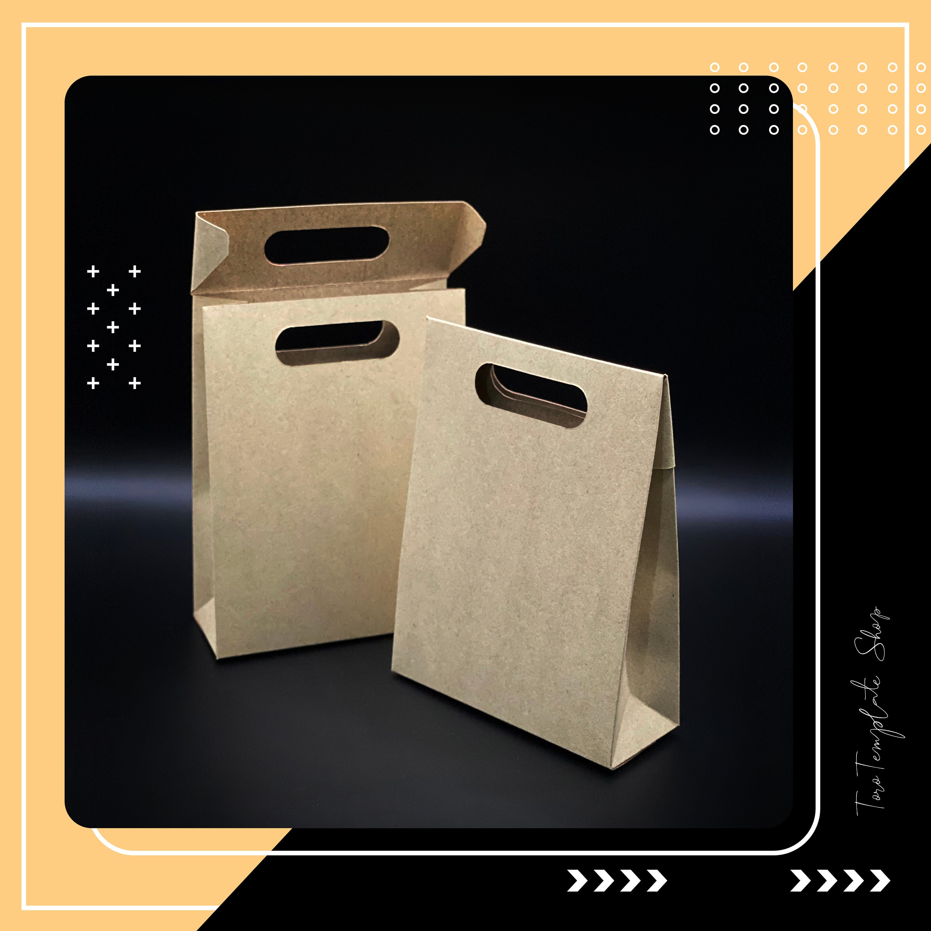 Bag-shaped Box Template, Gift Box Template, Box Template, Candy Box ...