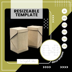 Rectangle Box Template, Gift Box Template, Candy Box Template, Cookies ...