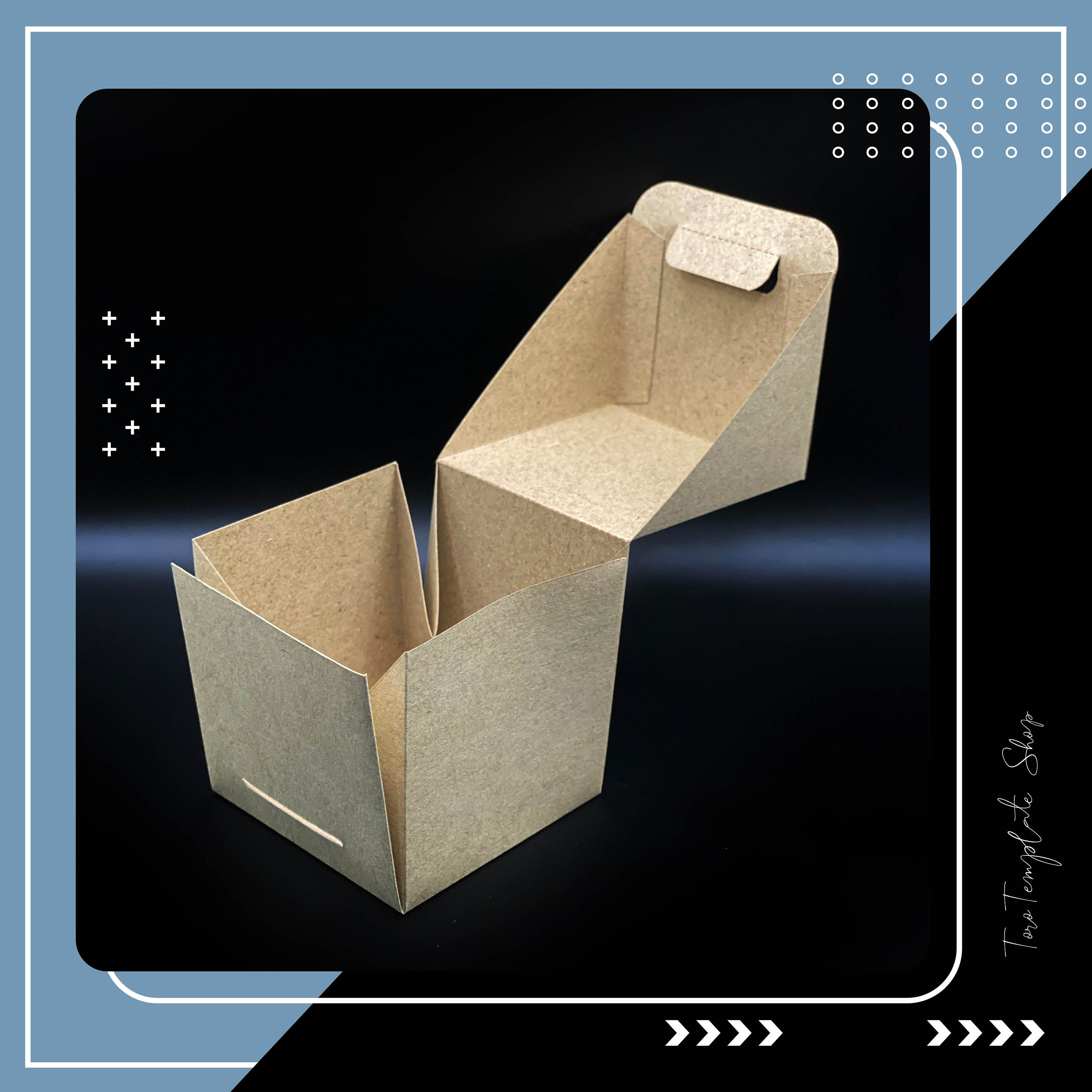 Square Box Template Cookies Box Template Gift Box Template - Etsy