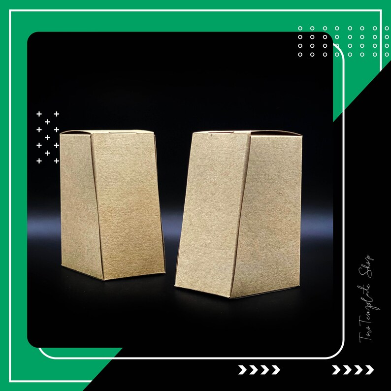 Trapezoid Box Template Cookies Box Template Gift Box - Etsy