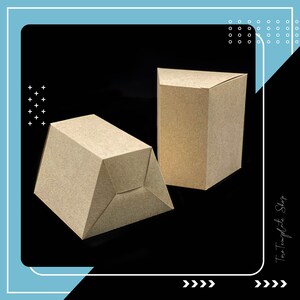 Trapezoid Box Template, Gift Box Template, Candy Box Template, Cookies ...