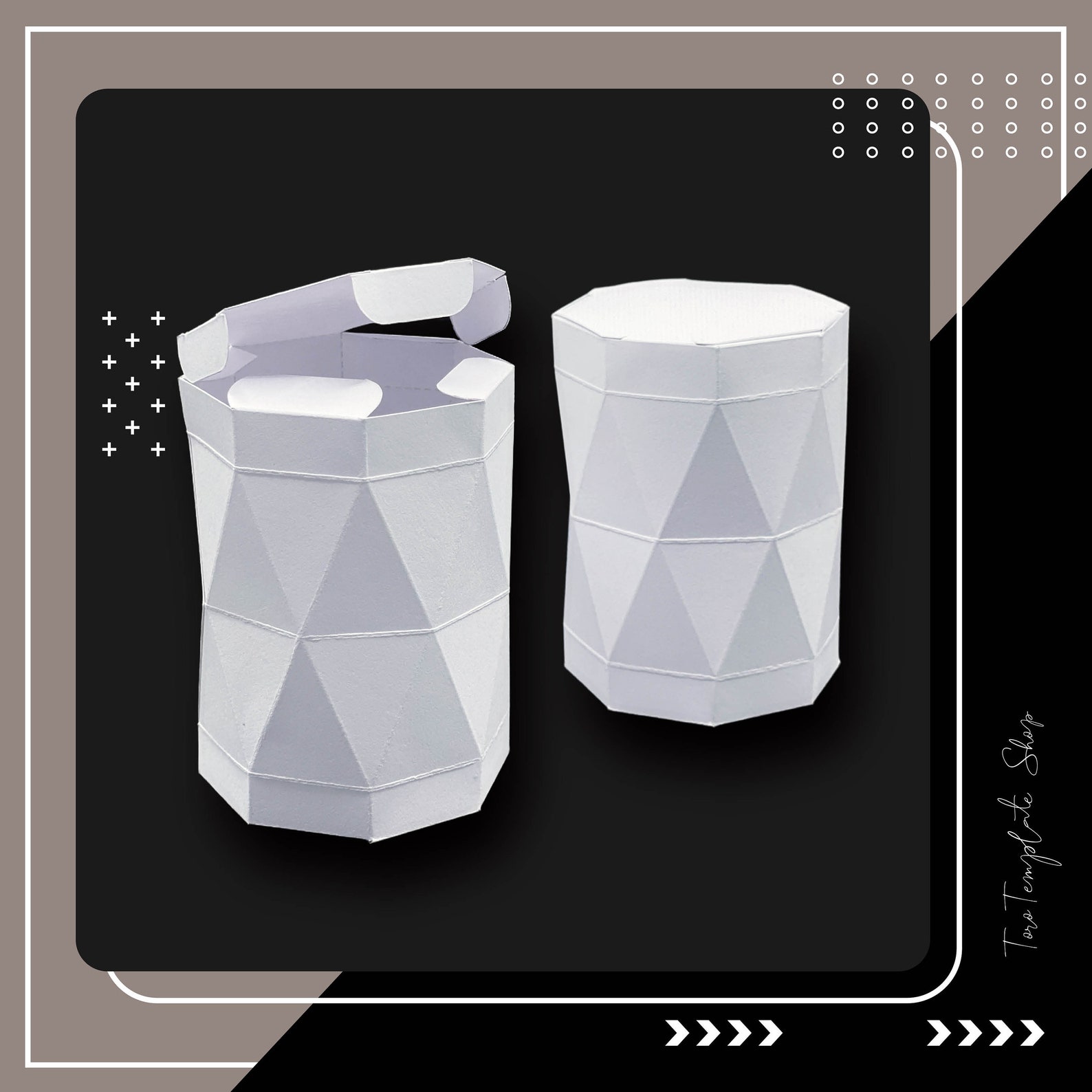 Octagon Box Template, Zigzag Box Template, Gift Box Template, Candy Box ...