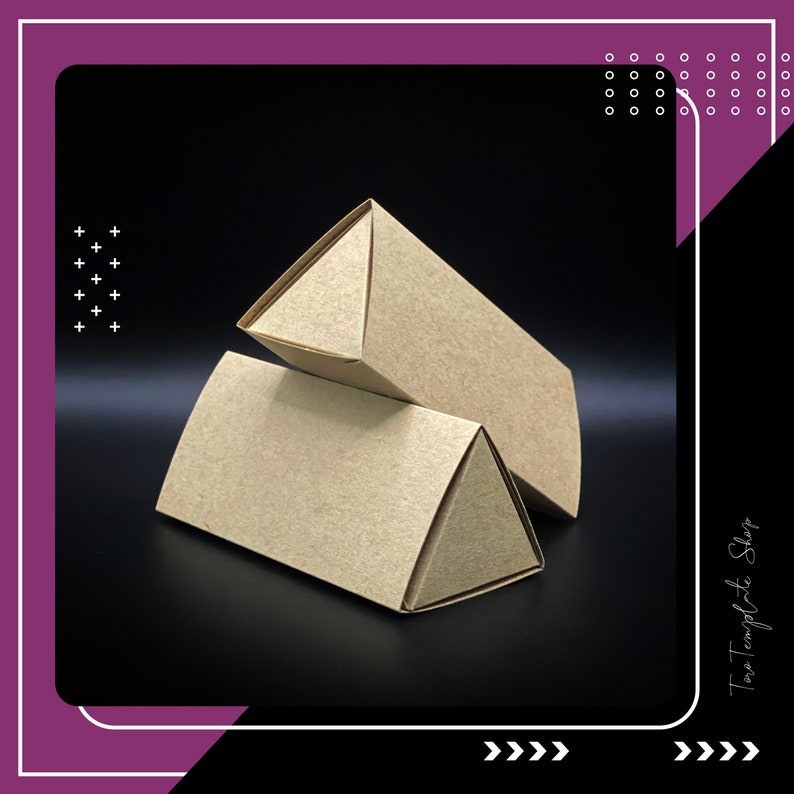 Triangle Drawer Box Template, Drawer Box Template, Box Template, Gift ...