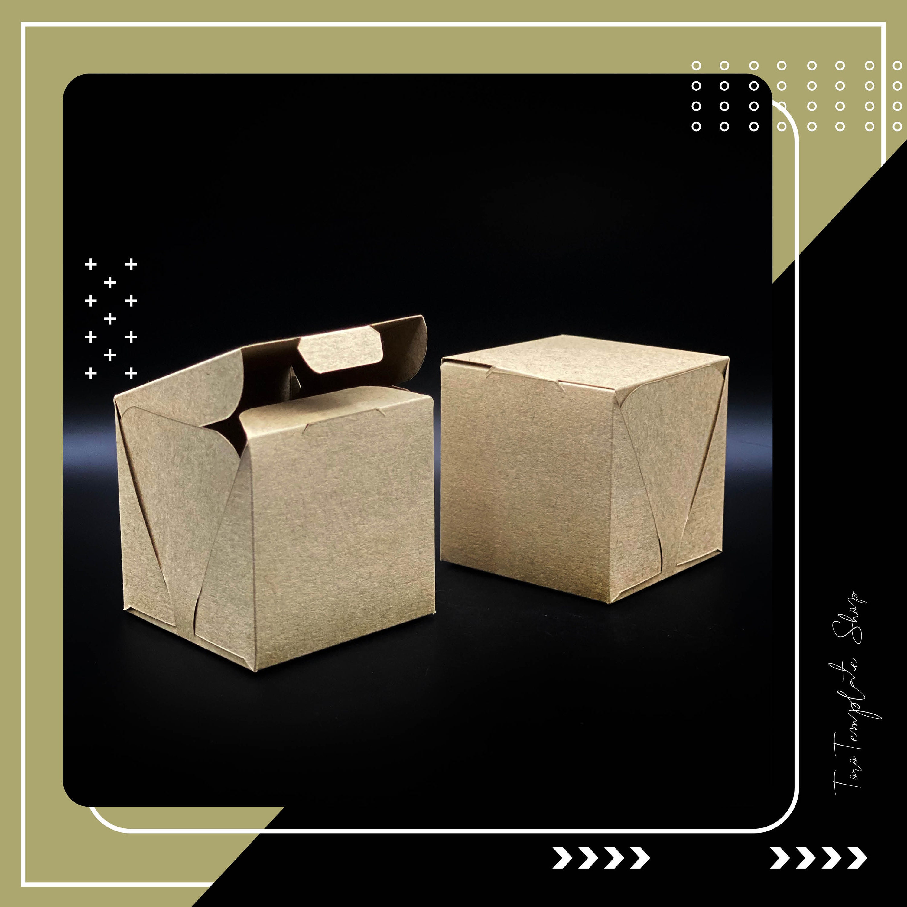 Square Box Template, Gift Box Template, Candy Box Template, Cookies Box ...