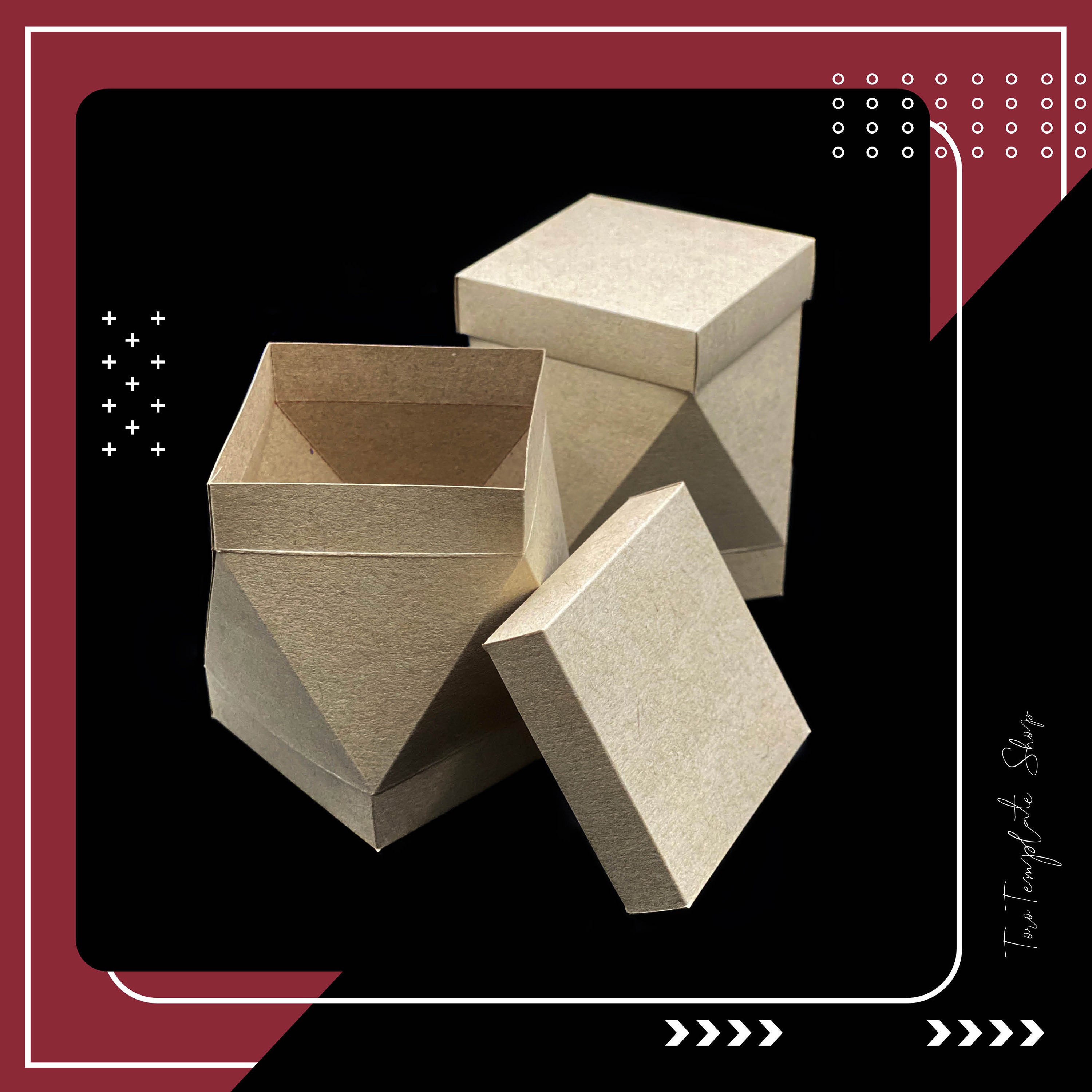 Octagon Gift Box Template: Resizeable Candy/cookie Box (digital ...