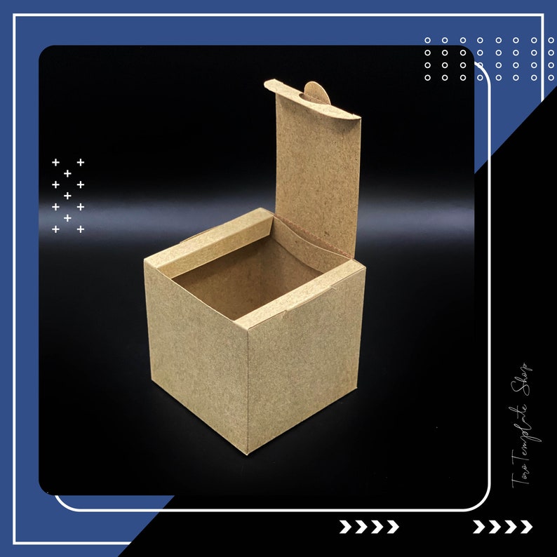 Square Gift Box Template: Printable Candy/cookie Box (digital Download ...