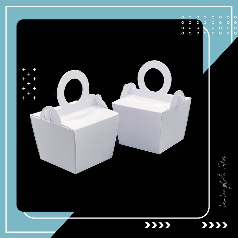 Box With Circle Handle Template, Gift Box Template, Candy Box Template ...