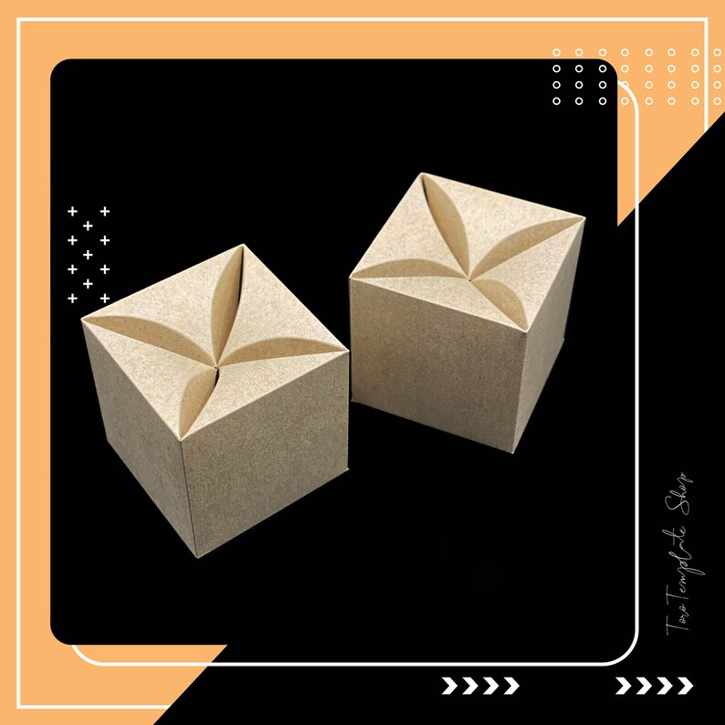 Square Box Template, Gift Box Template, Candy Box Template, Cookies Box ...