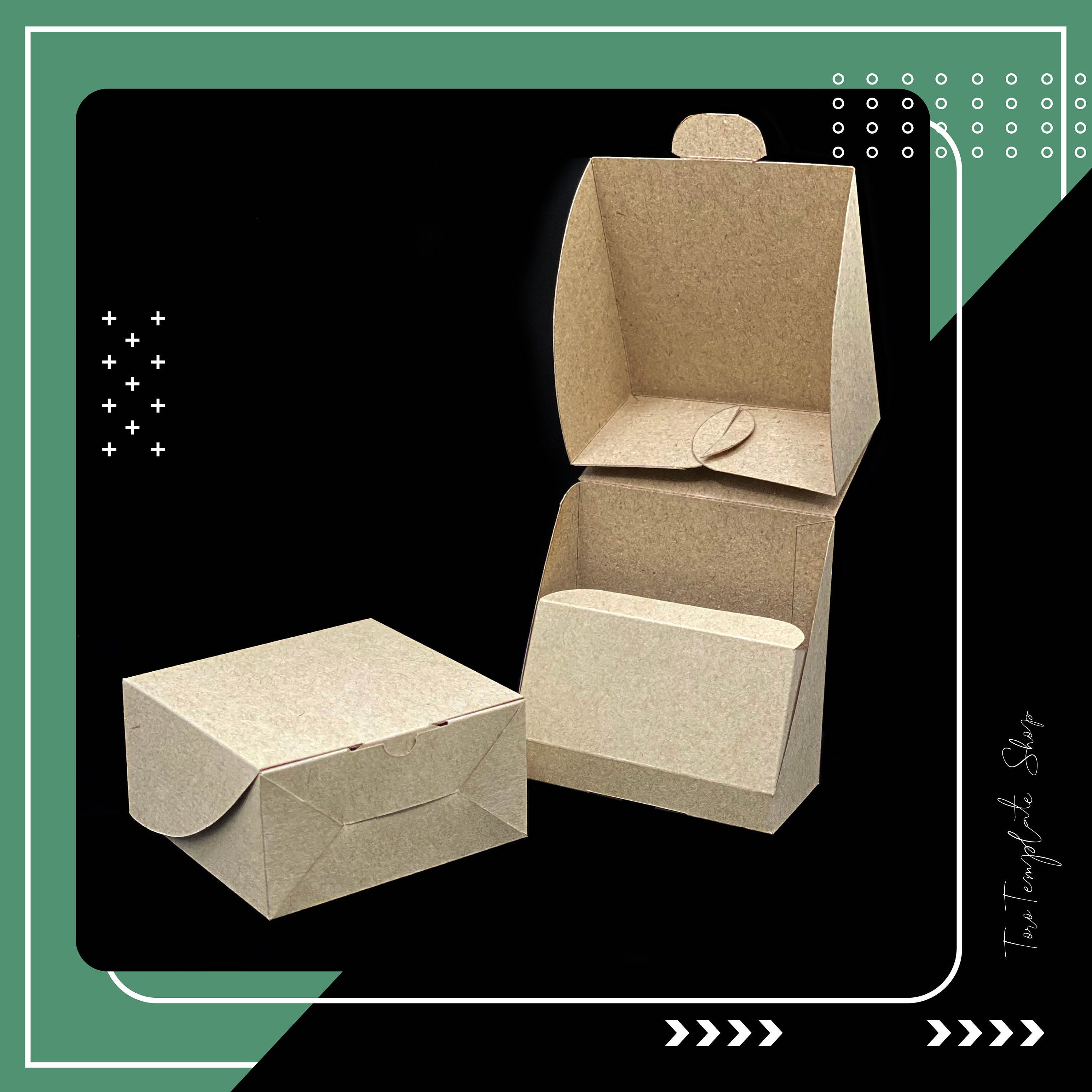 Rectangle Flip Box Template, Gift Box Template, Candy Box Template ...