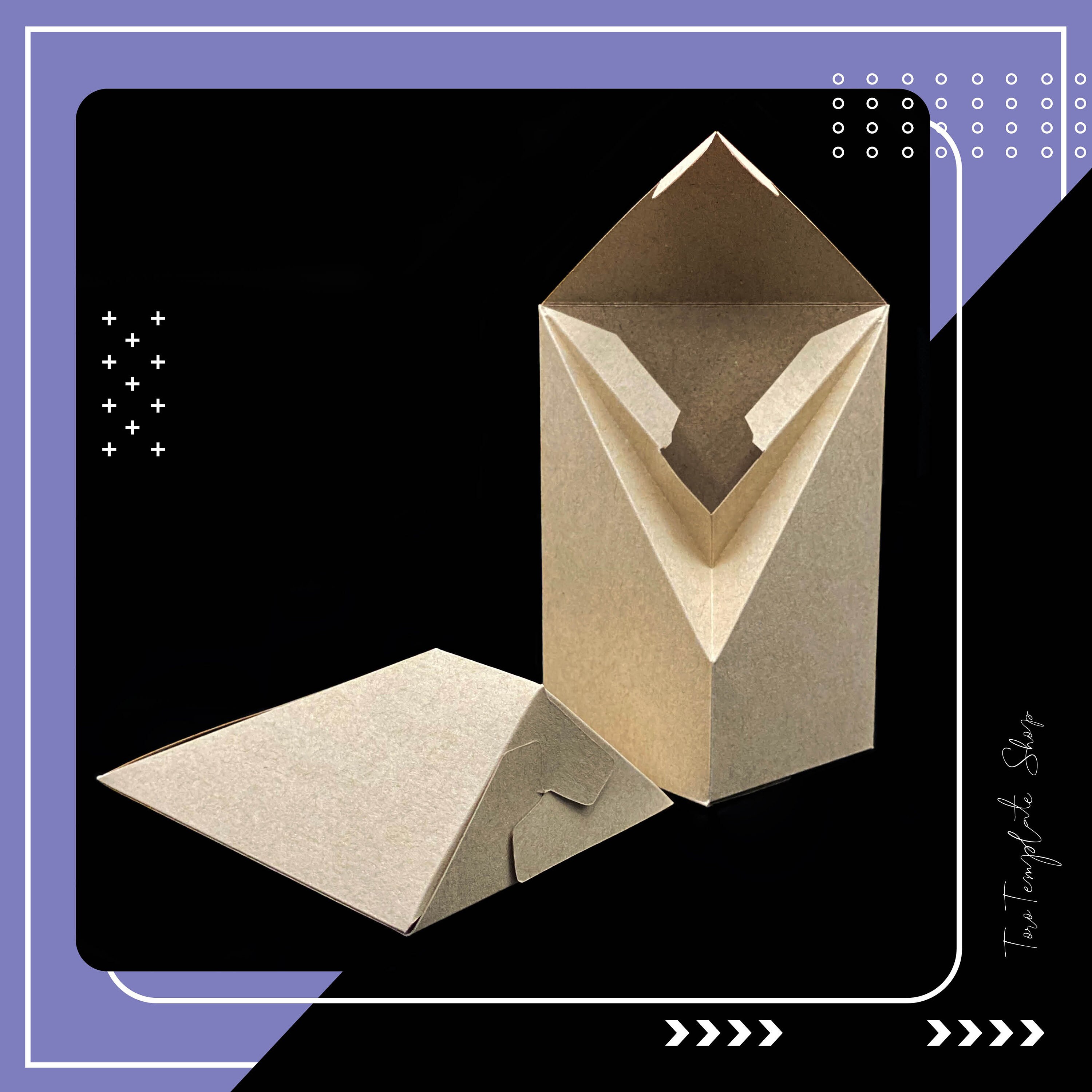 Triangle Gift Box Template: Printable Candy/cookie Box (digital ...