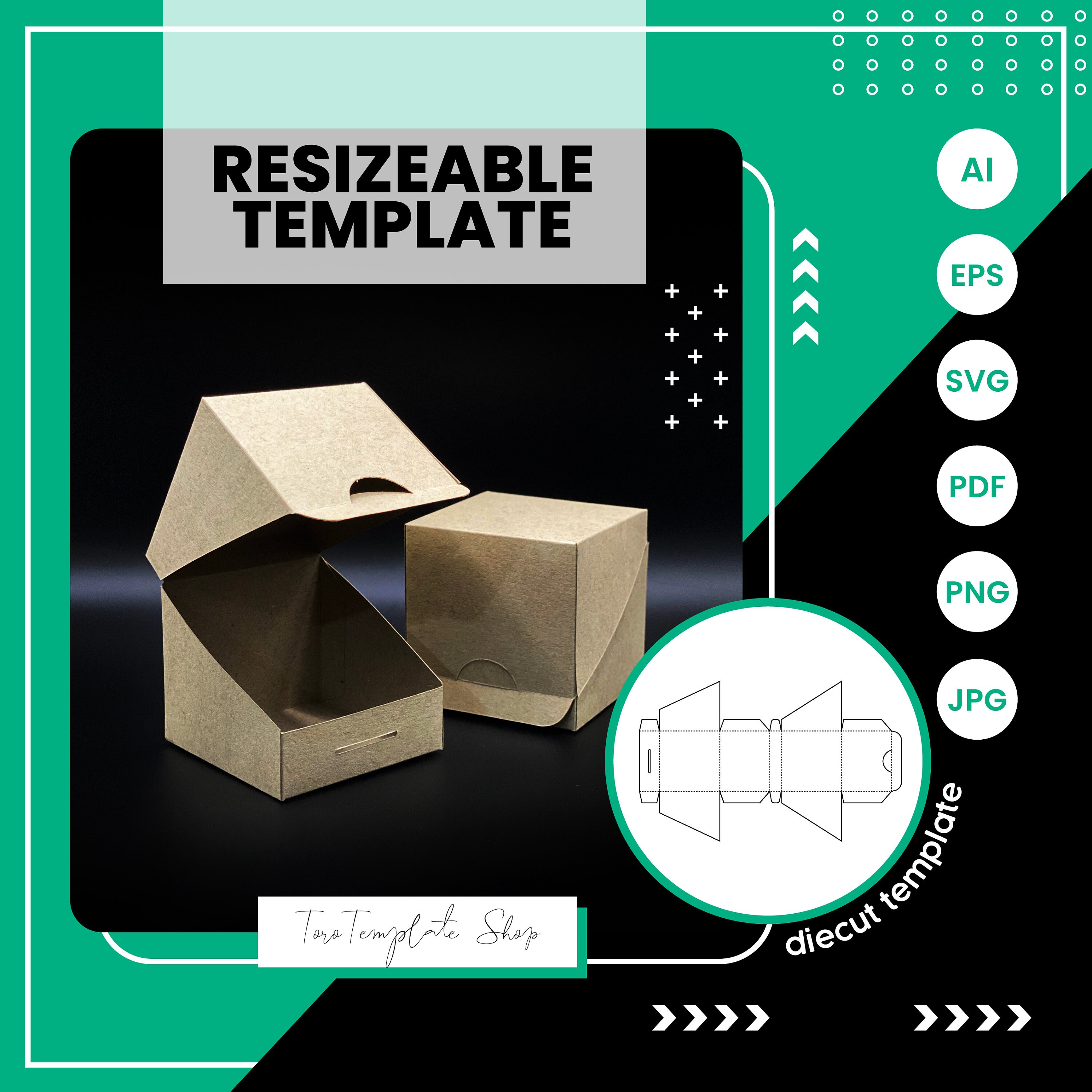 Box Template, Cookies Box Template, Gift Box Template, Candy Box ...