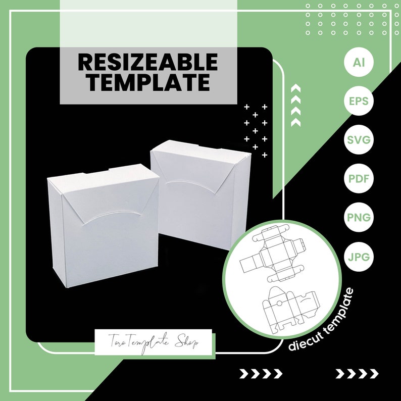Rectangle Box Template, Gift Box Template, Candy Box Template ...