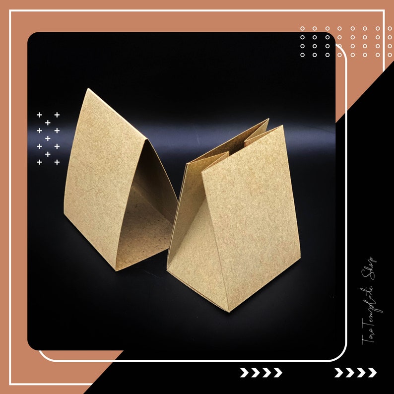 Triangle Drawer Box Template, Box Template, Gift Box Template, Candy ...