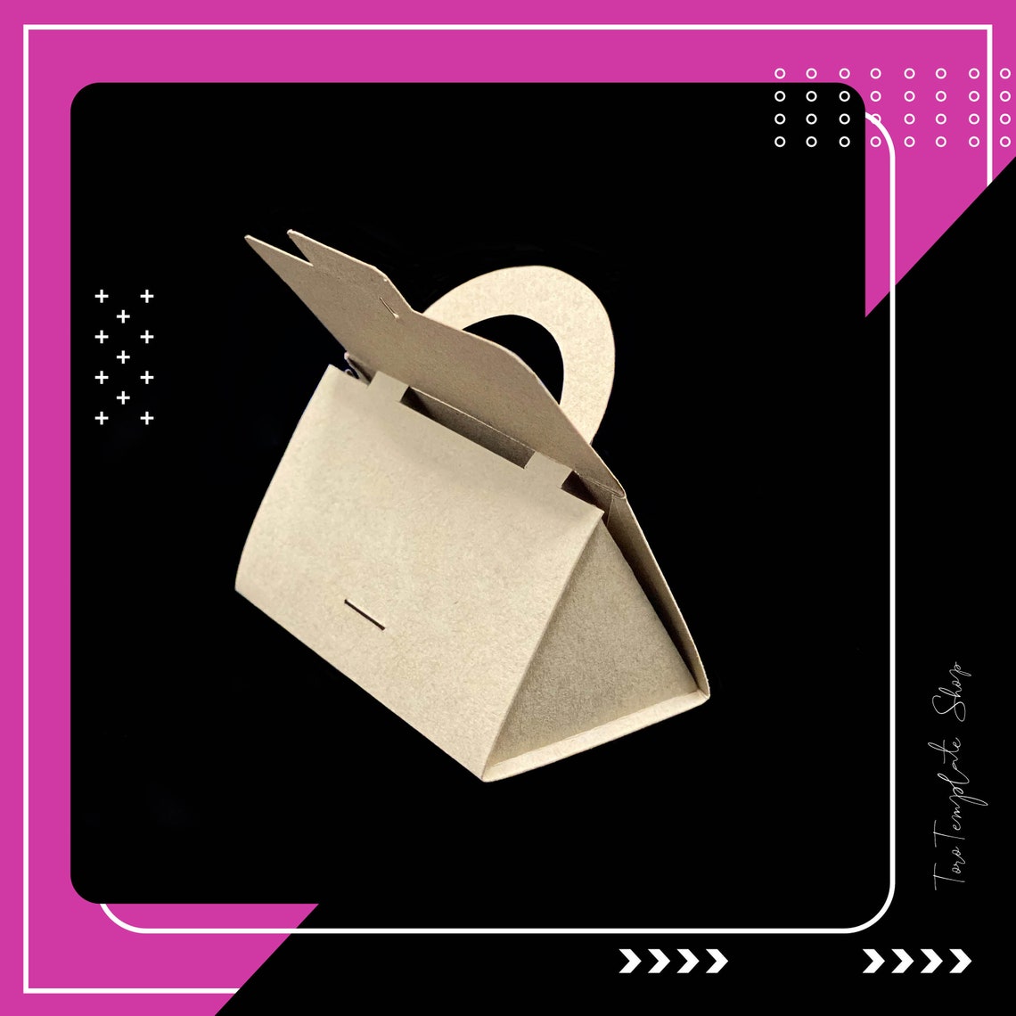 Triangle Gift Box Template With Handle (digital Download) - Etsy