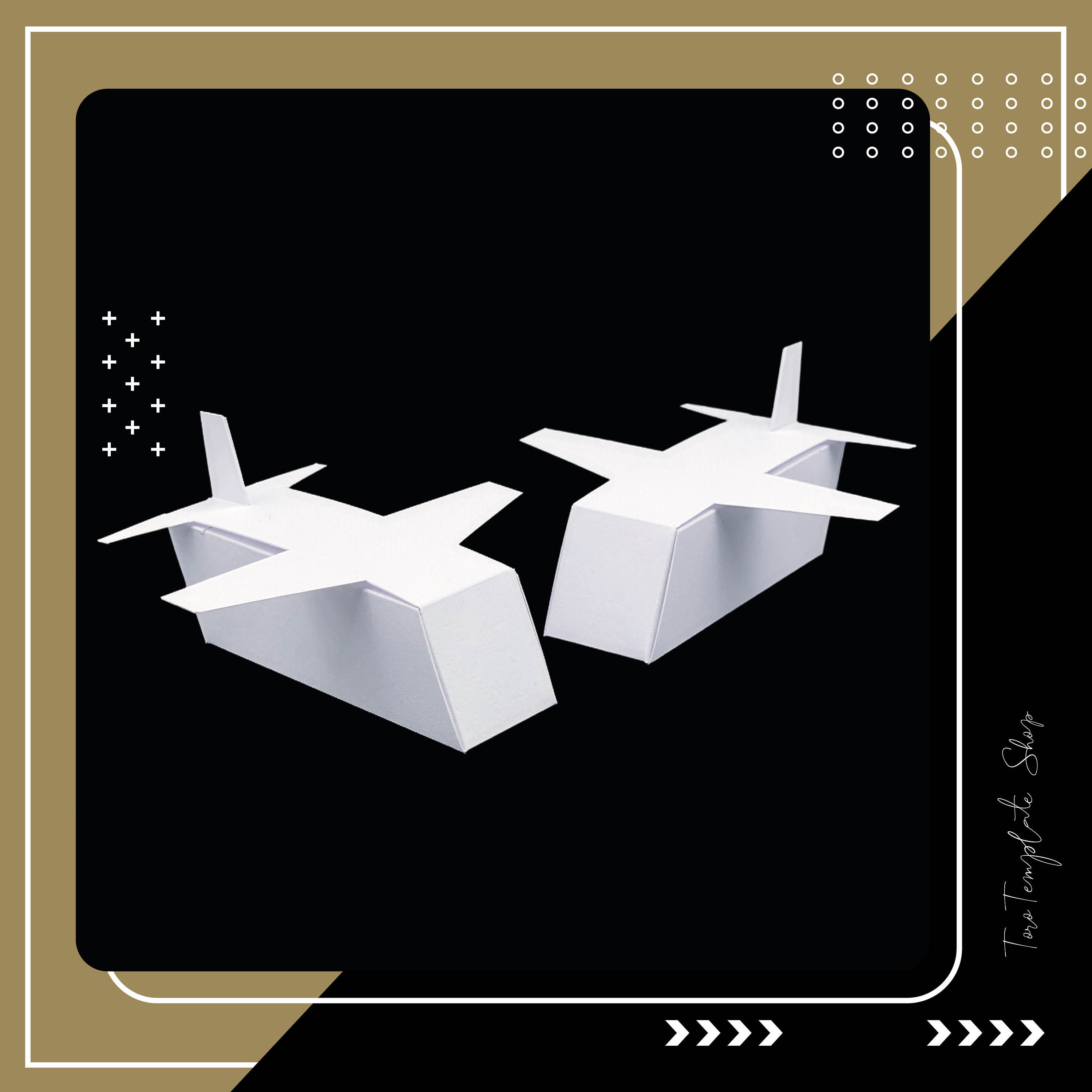 Aircraft Shape Box Template, Plane Shape Box Template, Gift Box ...