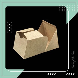 Rhombus Box Template, Gift Box Template, Candy Box Template, Cookies ...