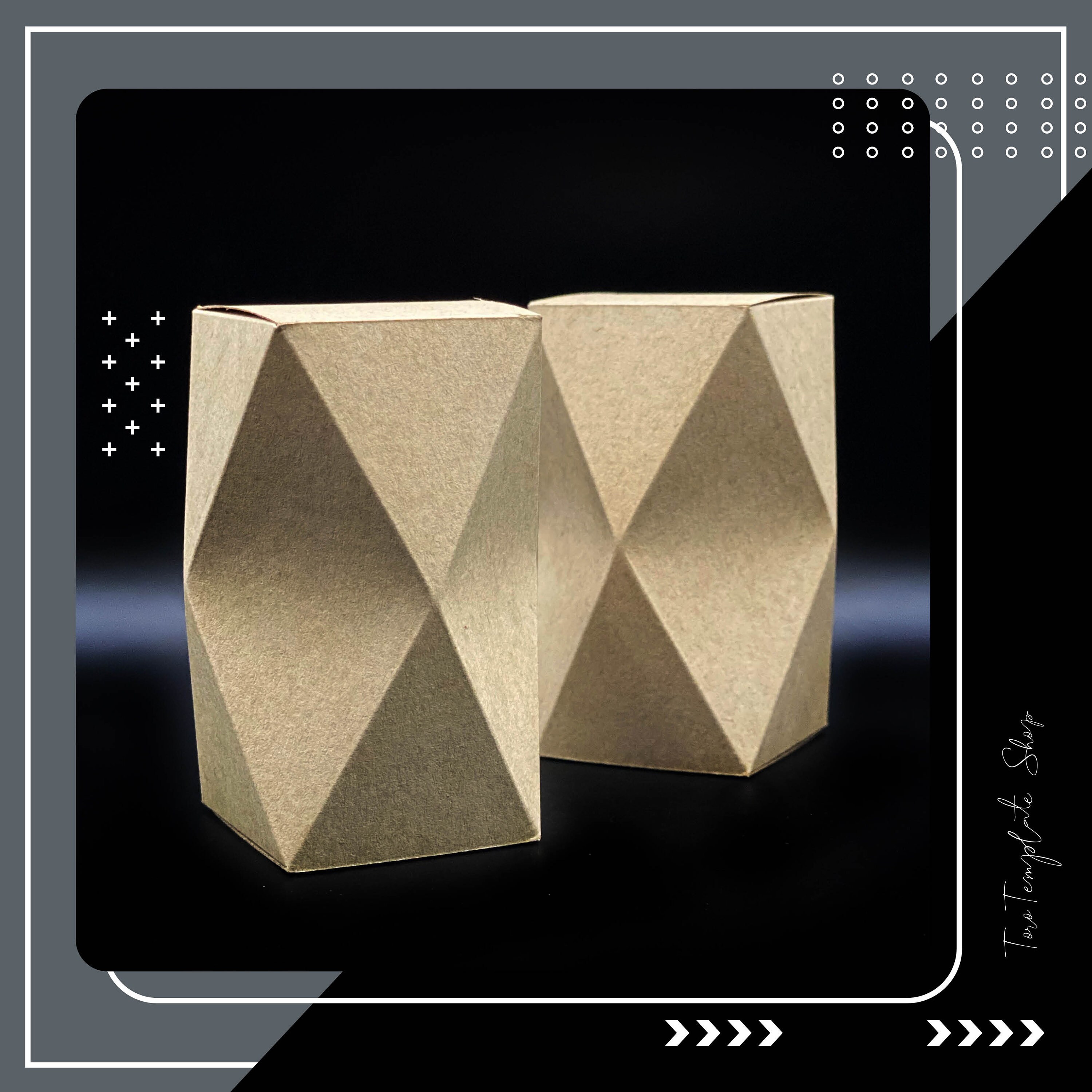 Crystal Shape Box Template, Cookies Box Template, Gift Box Template ...