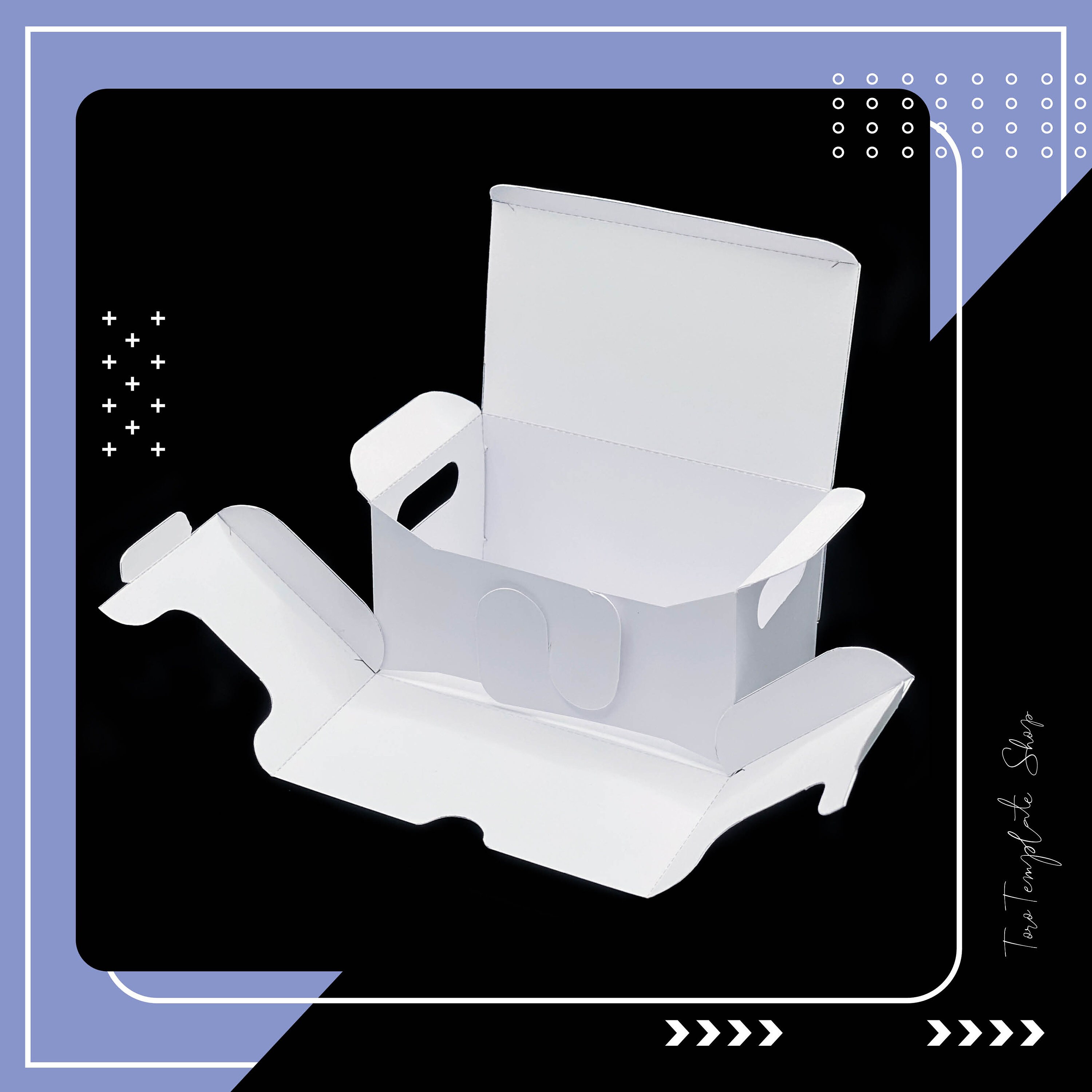 Chest Box With Handle Template Gift Box Template Cookie Box - Etsy