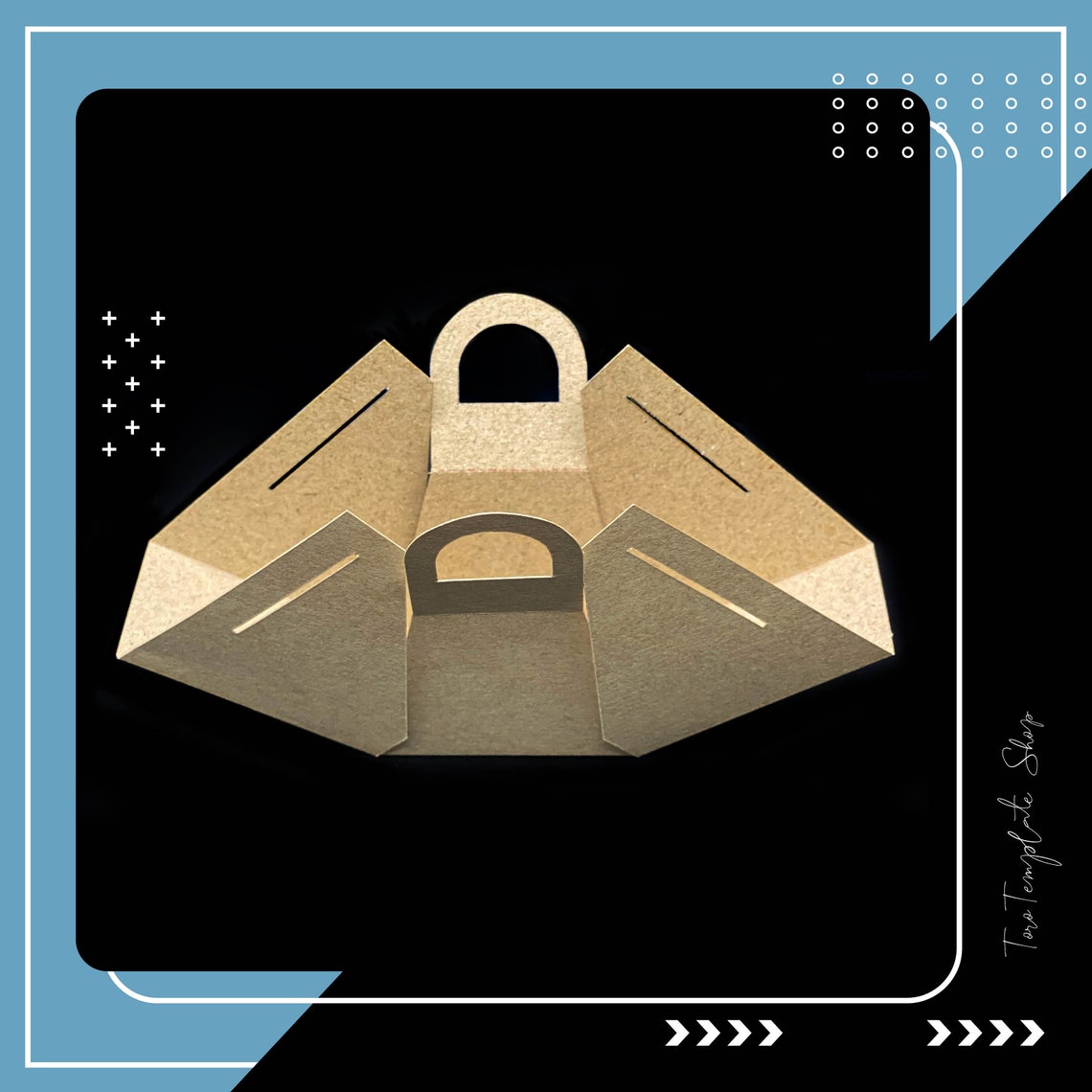Basket Box Template: Resizeable Gift/candy/cookie Box (digital Download ...