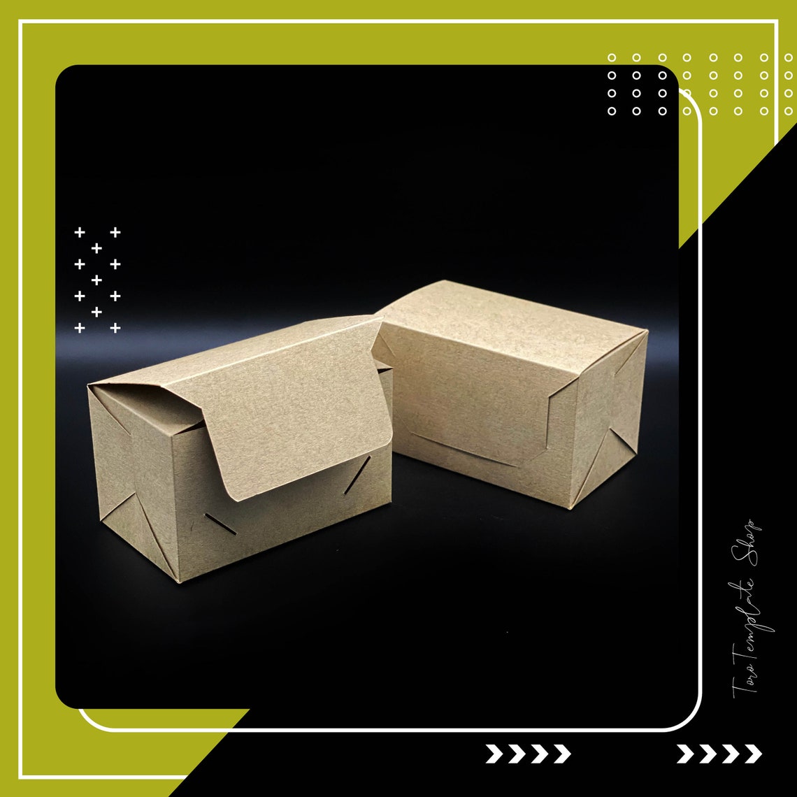 Rectangle Box Template Cookies Box Template Gift Box - Etsy