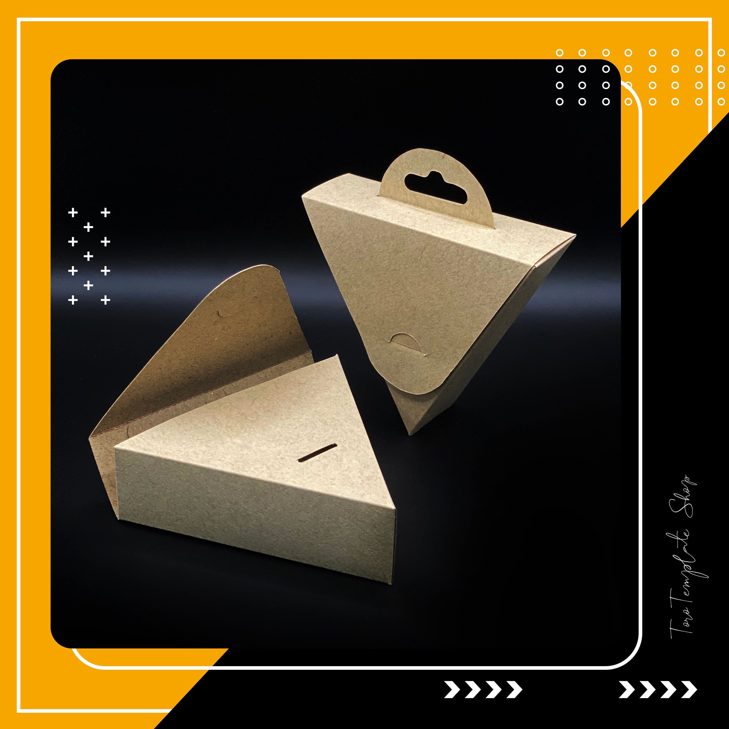 Triangle Box Template, Box Template, Cookies Box Template, Gift Box ...