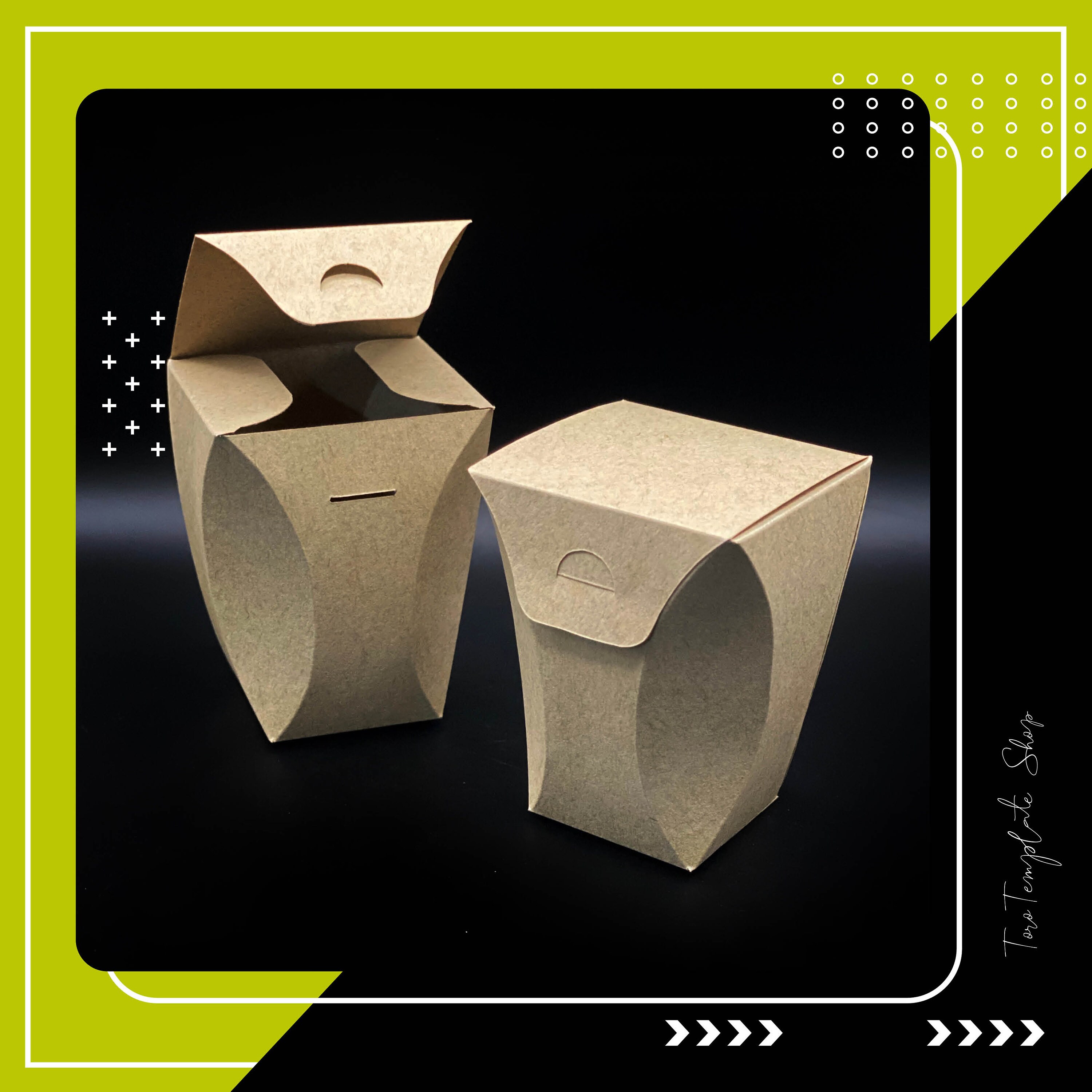 Curved Box Template, Box Template, Cookies Box Template, Gift Box ...