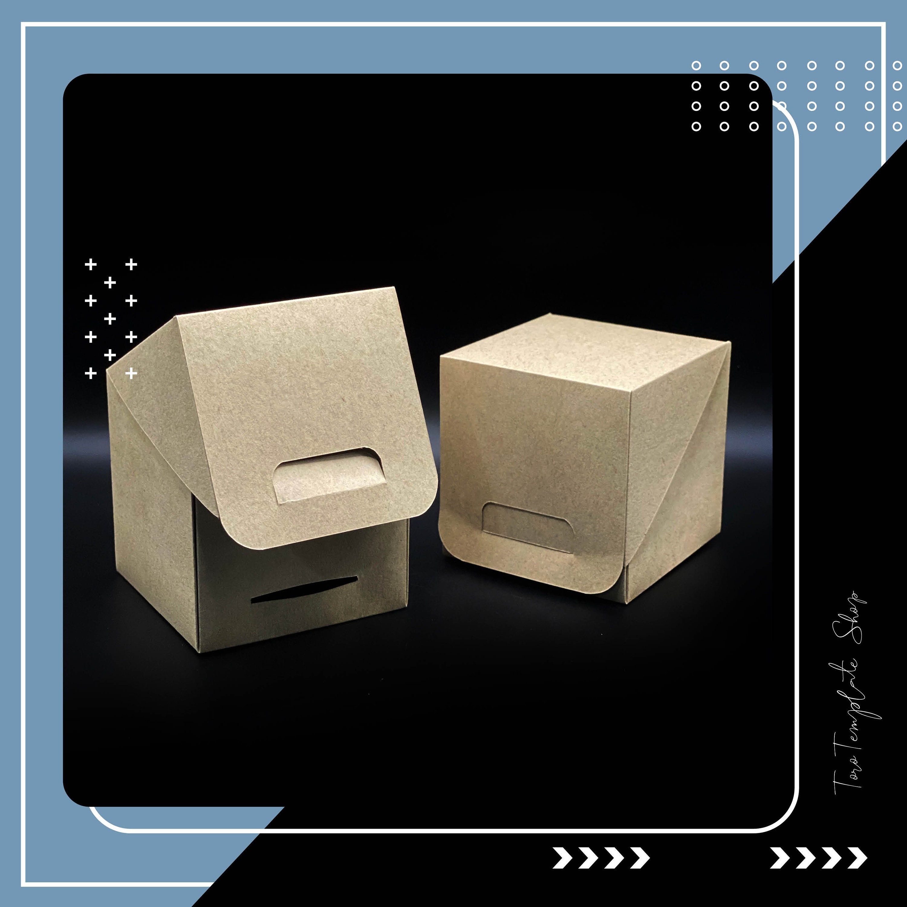 Square Box Template Cookies Box Template Gift Box Template - Etsy