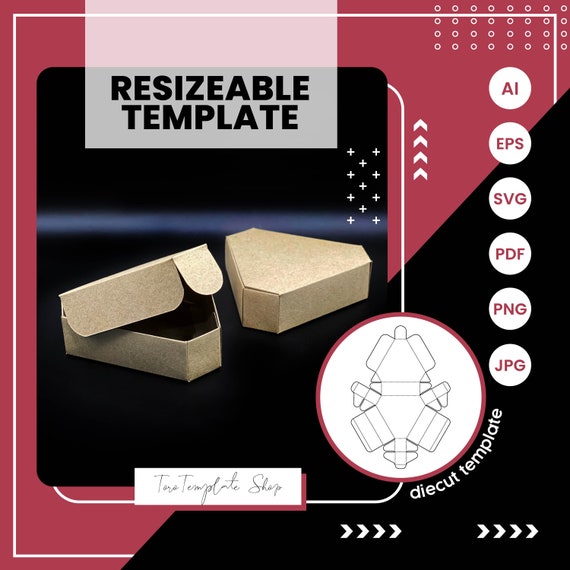 Triangle Box Template Gift Box Template Candy Box Template - Etsy