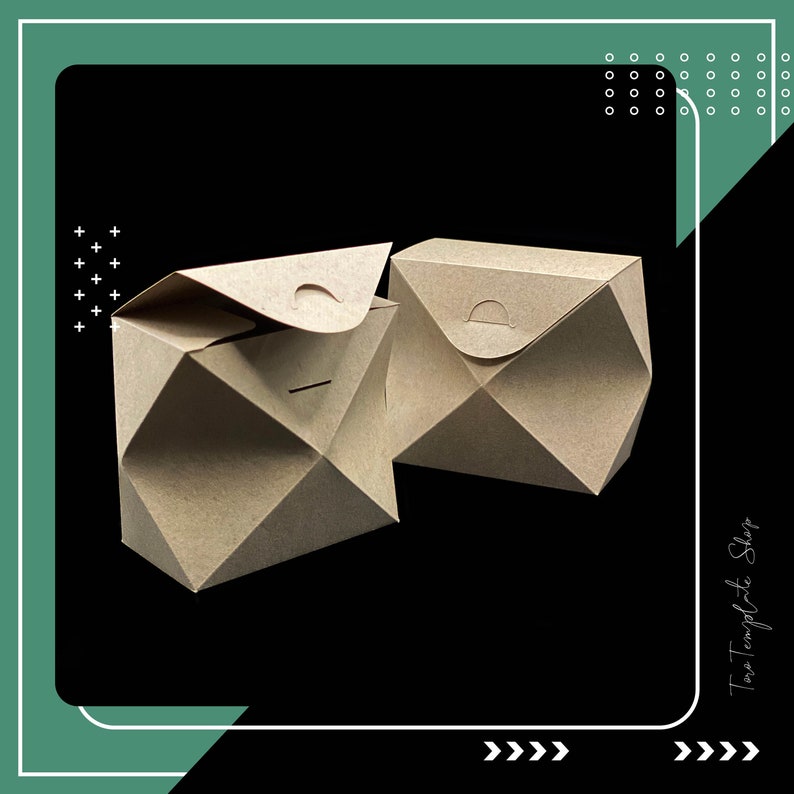 Zigzag Box Template, Gift Box Template, Candy Box Template, Cookies Box ...