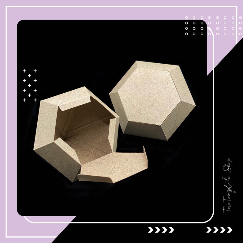 Diamond Shape Box Template, Gift Box Template, Candy Box Template ...
