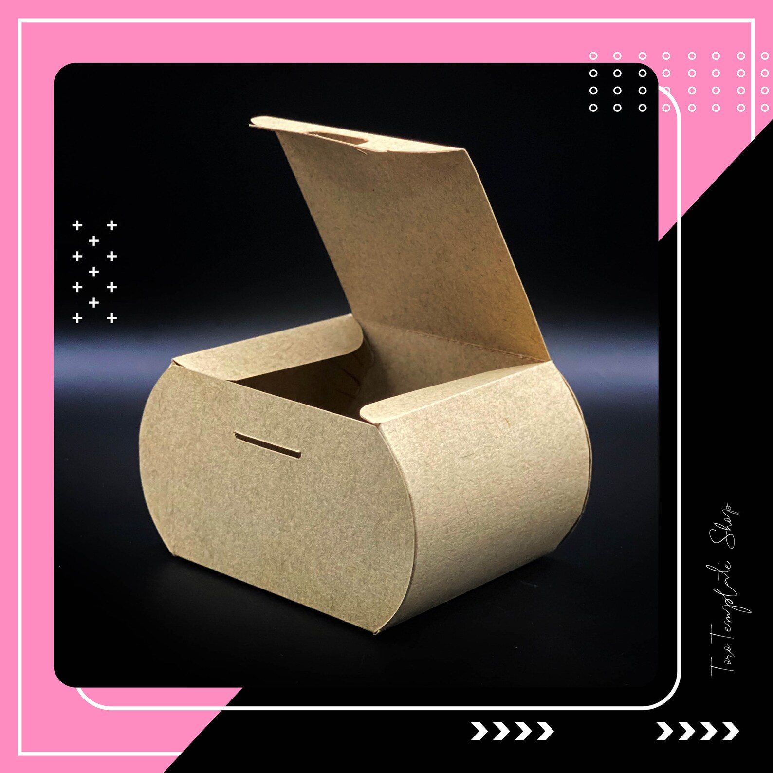 Curved Box Template, Box Template, Cookies Box Template, Gift Box ...