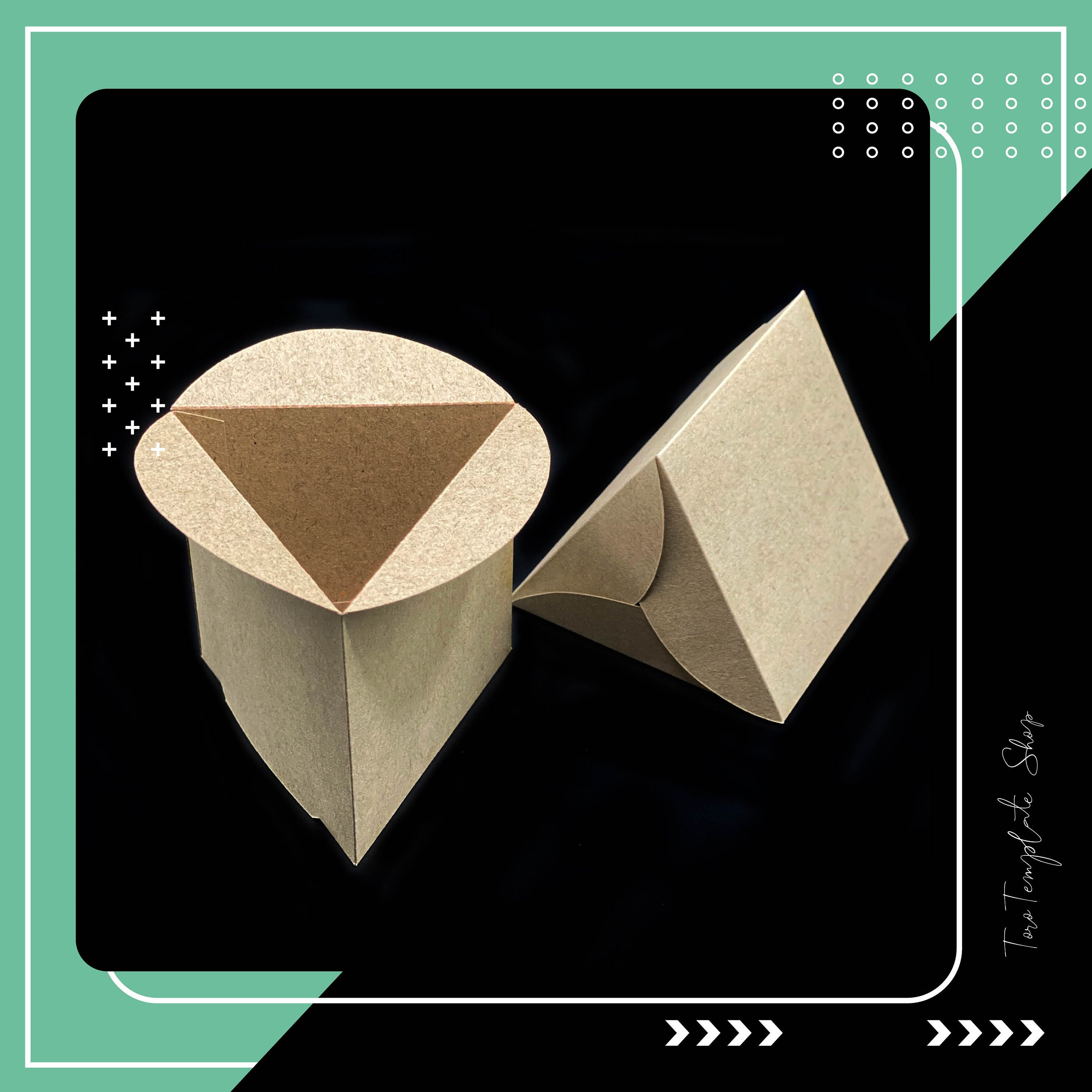 Triangle Gift Box Template: Resizeable Candy/cookie Box (digital ...