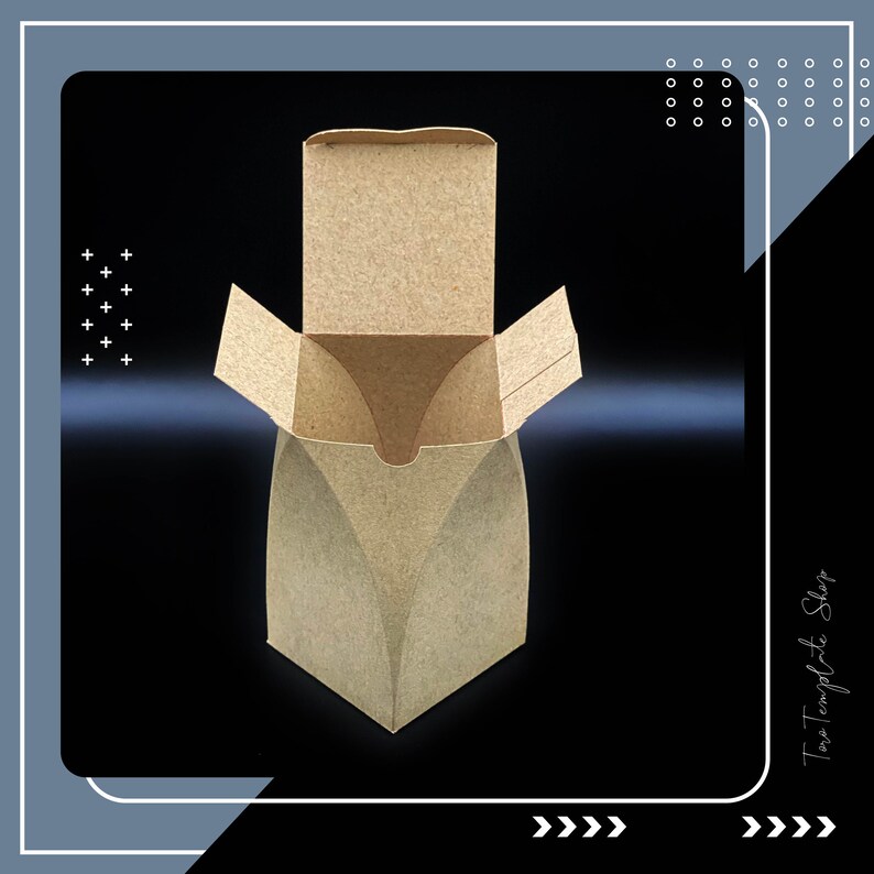 Curved Box Template, Gift Box Template, Candy Box Template, Cookies Box ...