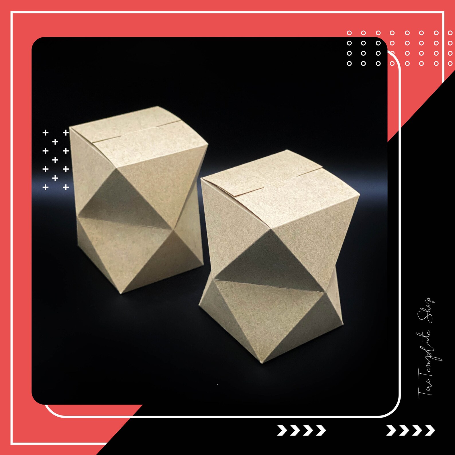 Multi Angle Cutting Box Template, Cookies Box Template, Gift Box ...