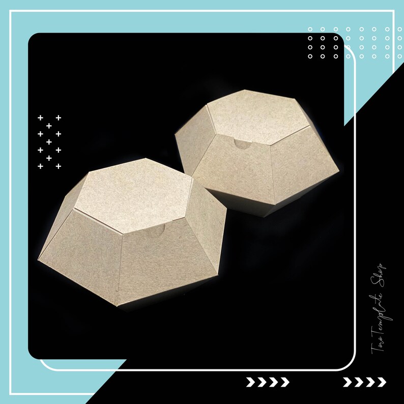 Hexagon Box Template, Gift Box Template, Candy Box Template, Cookies ...