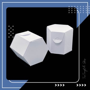 Hexagon Box Template, Gift Box Template, Candy Box Template, Cookies ...
